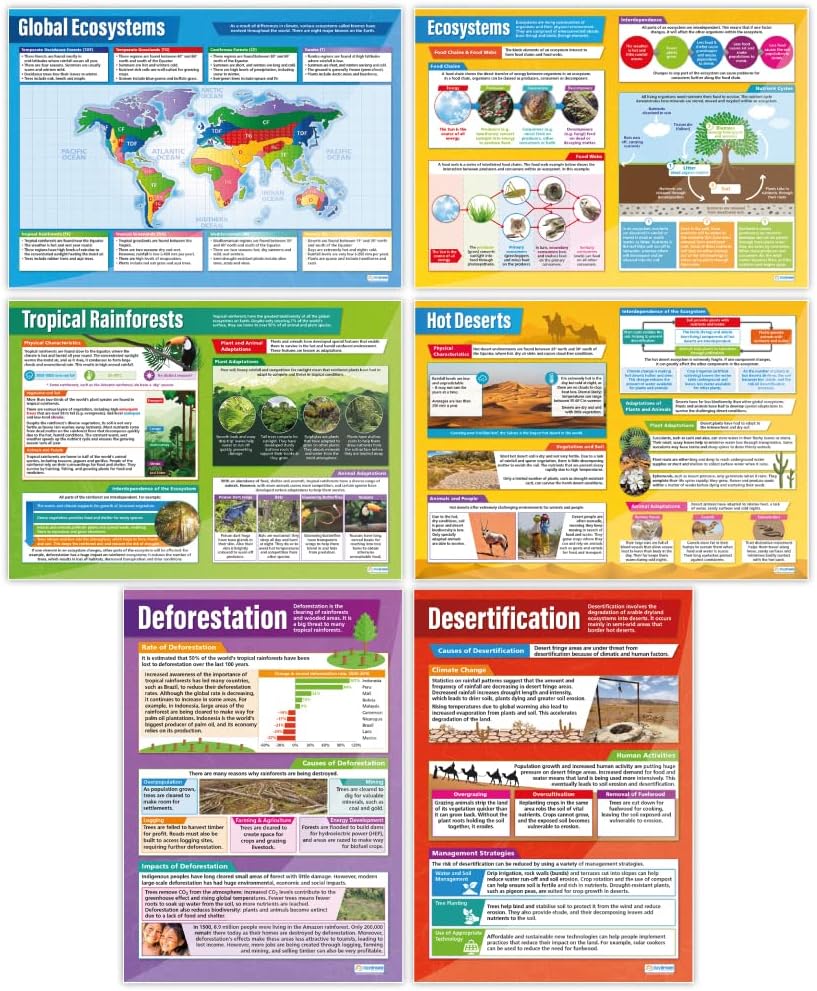 Daydream Education Geography Ecosystems Posters - Set of 6 - EXTRA ...