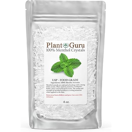 Amazon.com: Menthol Crystals 4 oz. Mentha Arvensis 100% Pure Natural ...