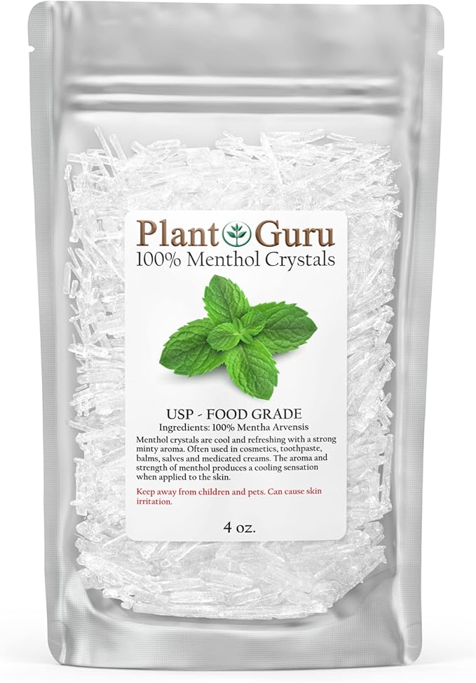 Amazon.com: Menthol Crystals 4 oz. Mentha Arvensis 100% Pure Natural ...