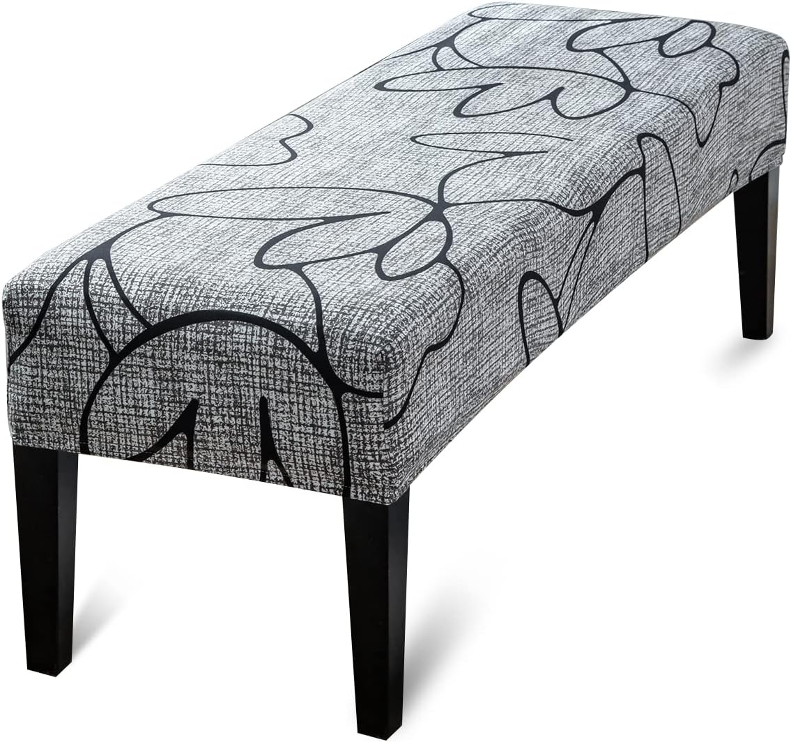 Amazon.com: Liykimt Stretch Dining Bench Cover,Bench Slipcover Anti ...