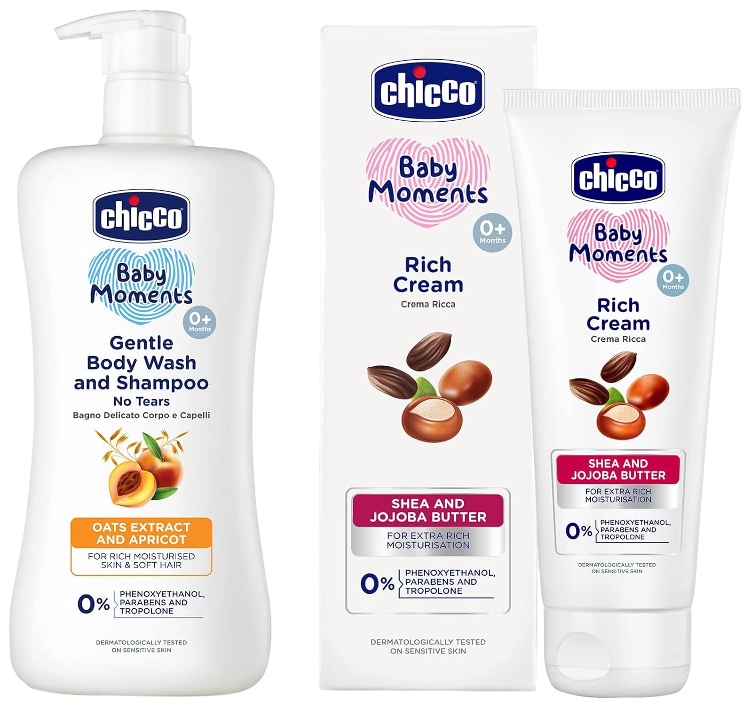 Buy Chicco Gentle Bodywash And Shampoo 500Ml With Rich Cream 100G ...