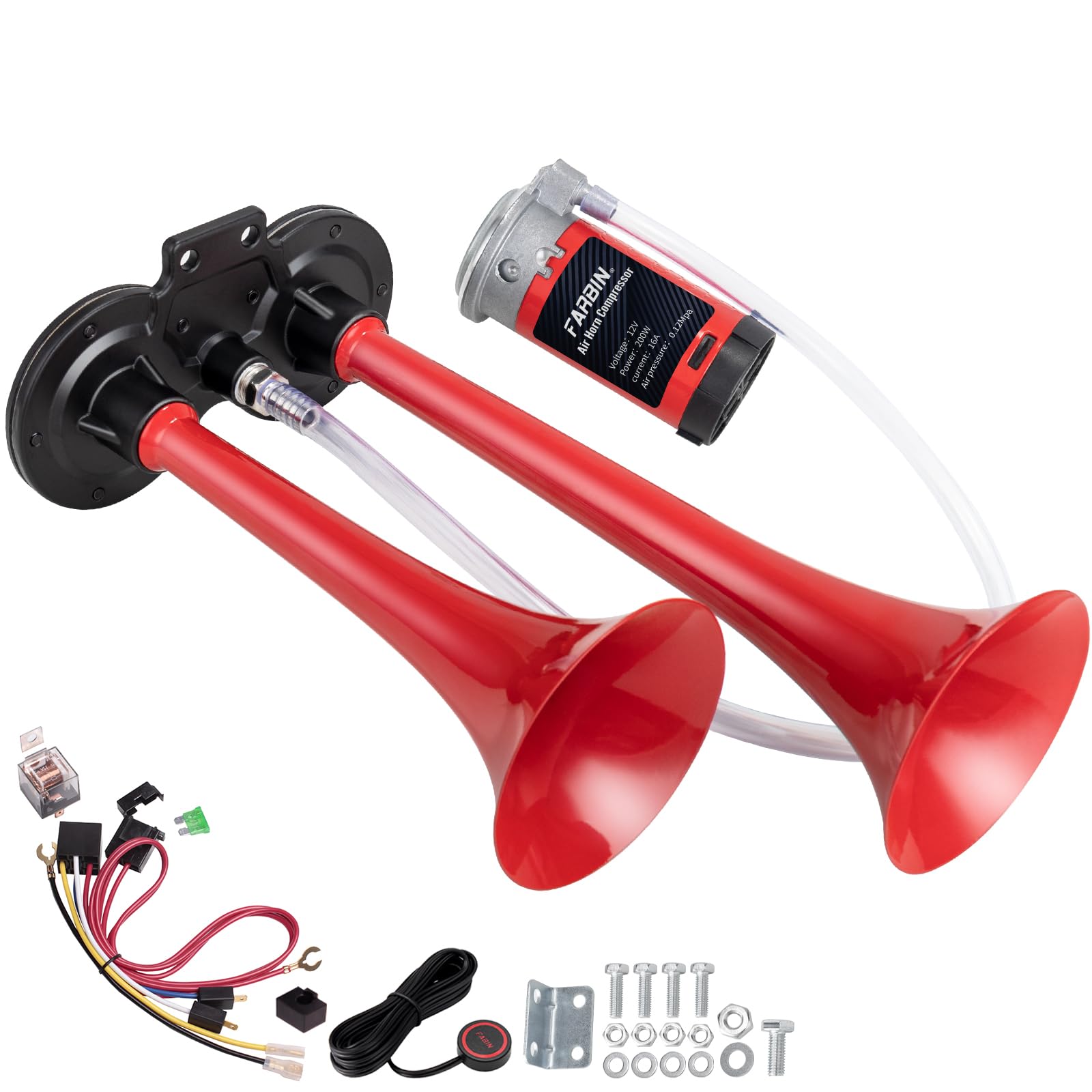 Snapklik.com : FARBIN Train Horn For Truck 12V Car Horn Super Loud Air ...