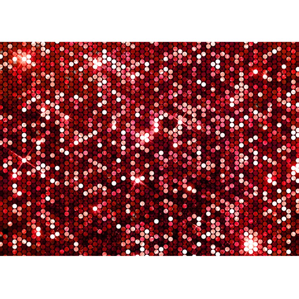 7x5ft Red Glitter Backdrops for Photography Red Bokeh Sequin Shimmer ...