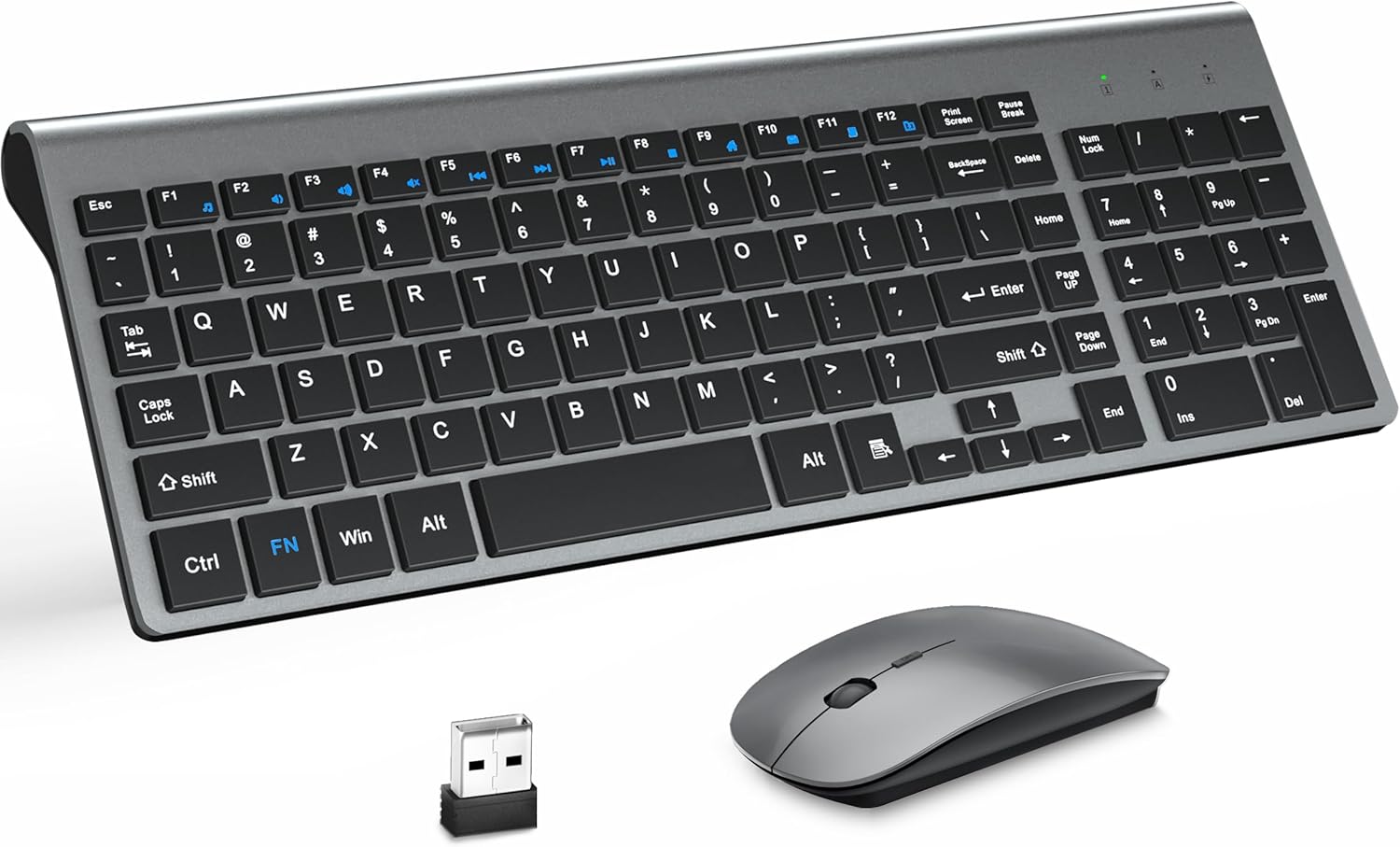 Amazon.com: Wireless Keyboard and Mouse with Mouse Pad Ultra Slim Combo ...