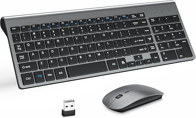 Amazon.com: Wireless Keyboard and Mouse with Mouse Pad Ultra Slim Combo ...