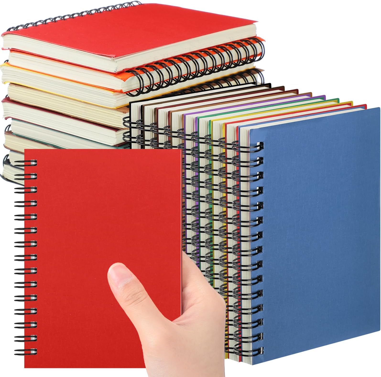 Amazon.com : Qilery 18 Pack Small Notebooks A6 Spiral Notepads Little ...
