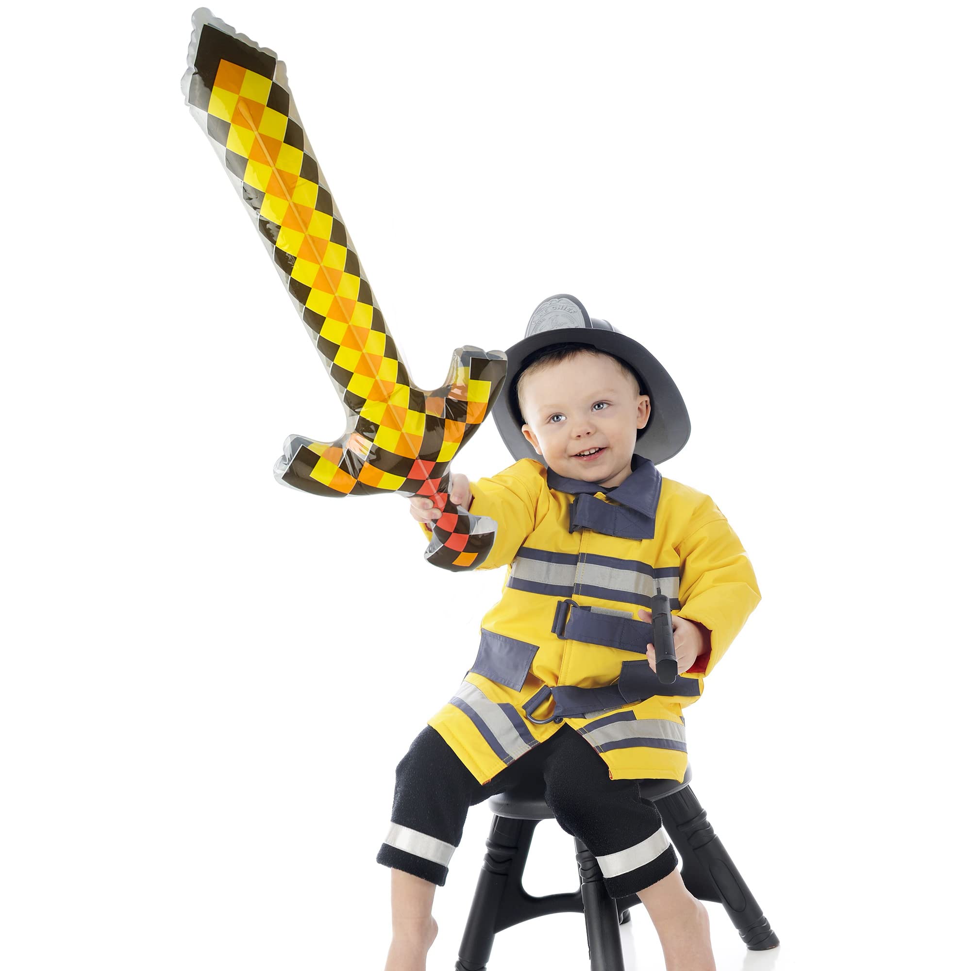 Snapklik.com : 10 Pieces Inflatable Axe Pixel Craft Swords Inflatable ...