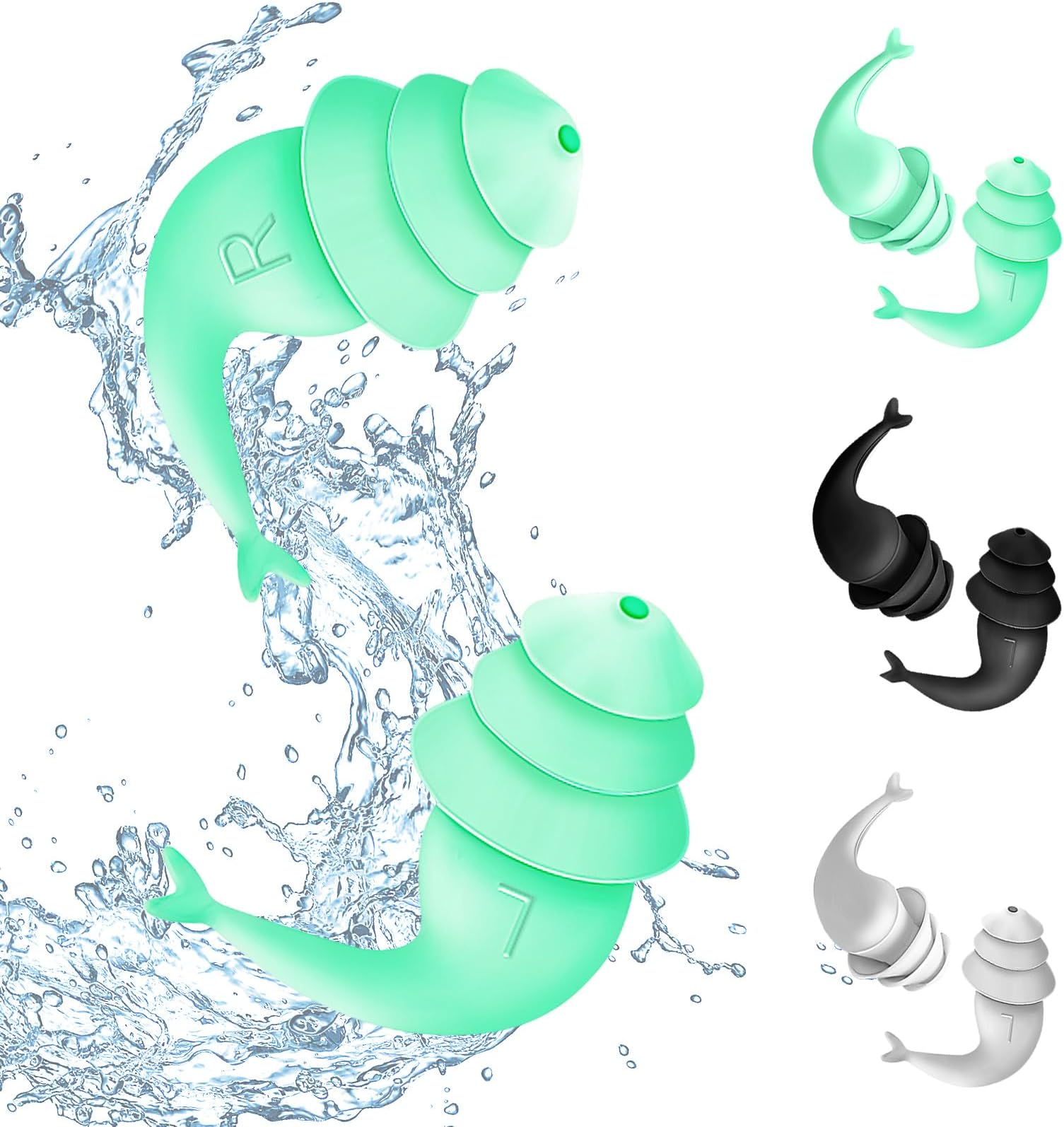 Amazon.com: Konket 2 Pairs of Swimming Ear Plugs, Swim Ear Plugs Adults ...