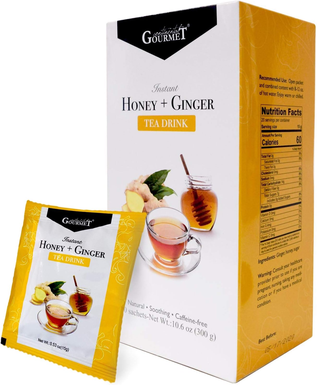Amazon.com : 02 Boxes - Hung Phat Instant Ginger Tea box of 20 sachets ...
