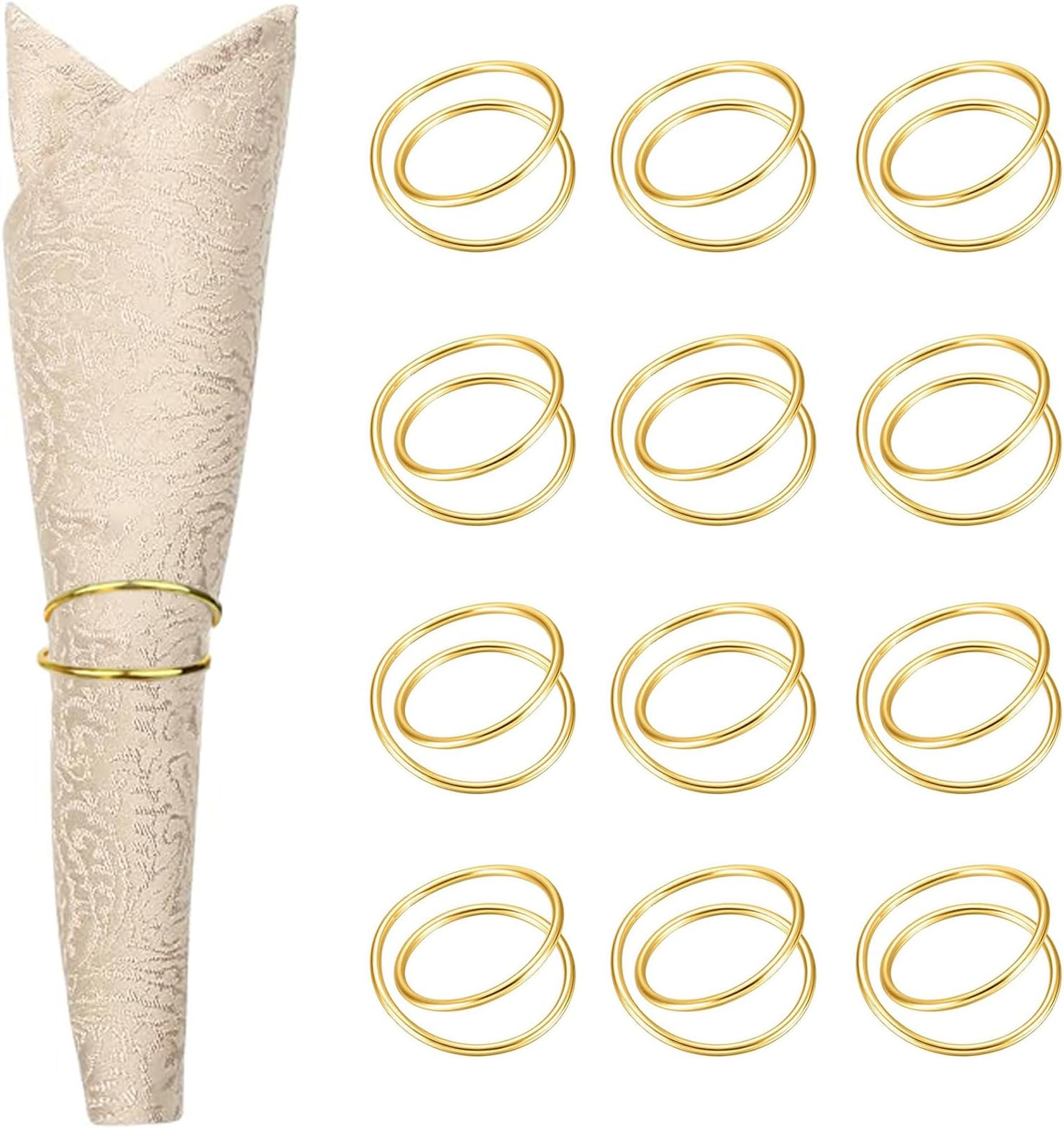 Amazon.com: Gold Napkin Rings - 40 Pcs Stainless Steel Napkin Rings ...