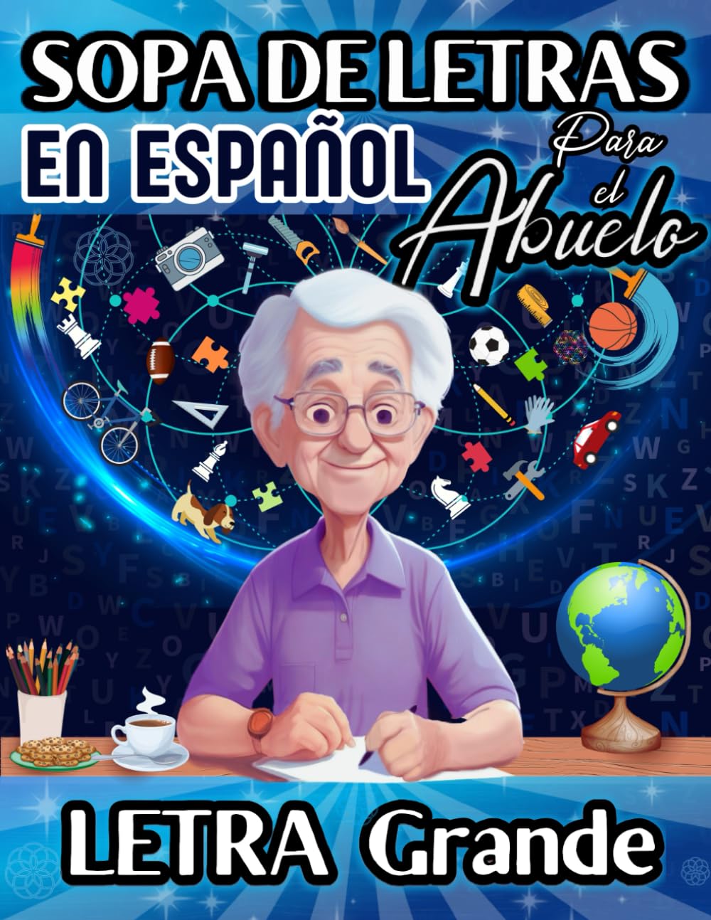 Amazon.com: Sopa de Letras en Español Letra Grande - Para El Abuelo ...