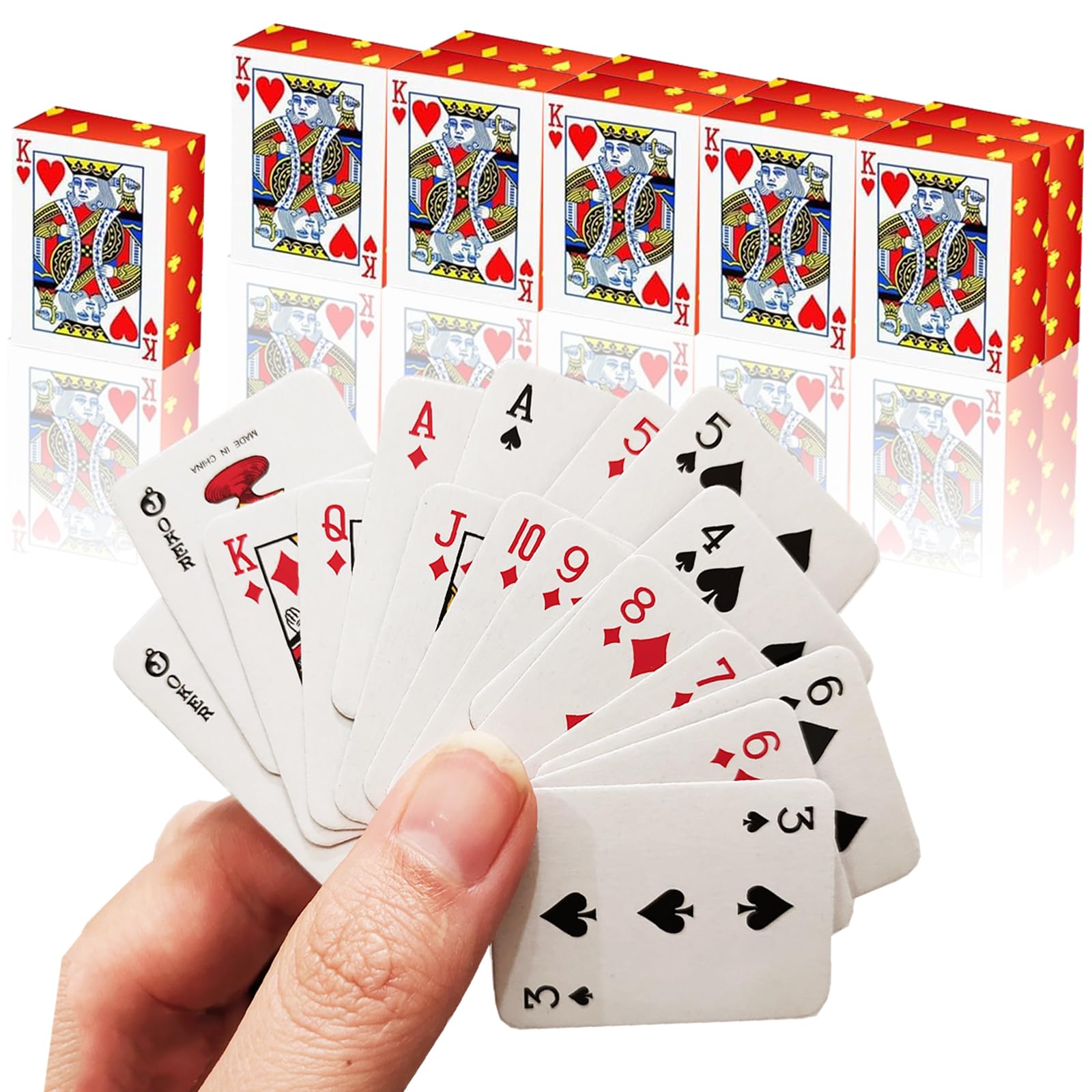 Amazon.com: VOVCIG Mini Playing Cards,10 Set Poker Cards, Miniature ...