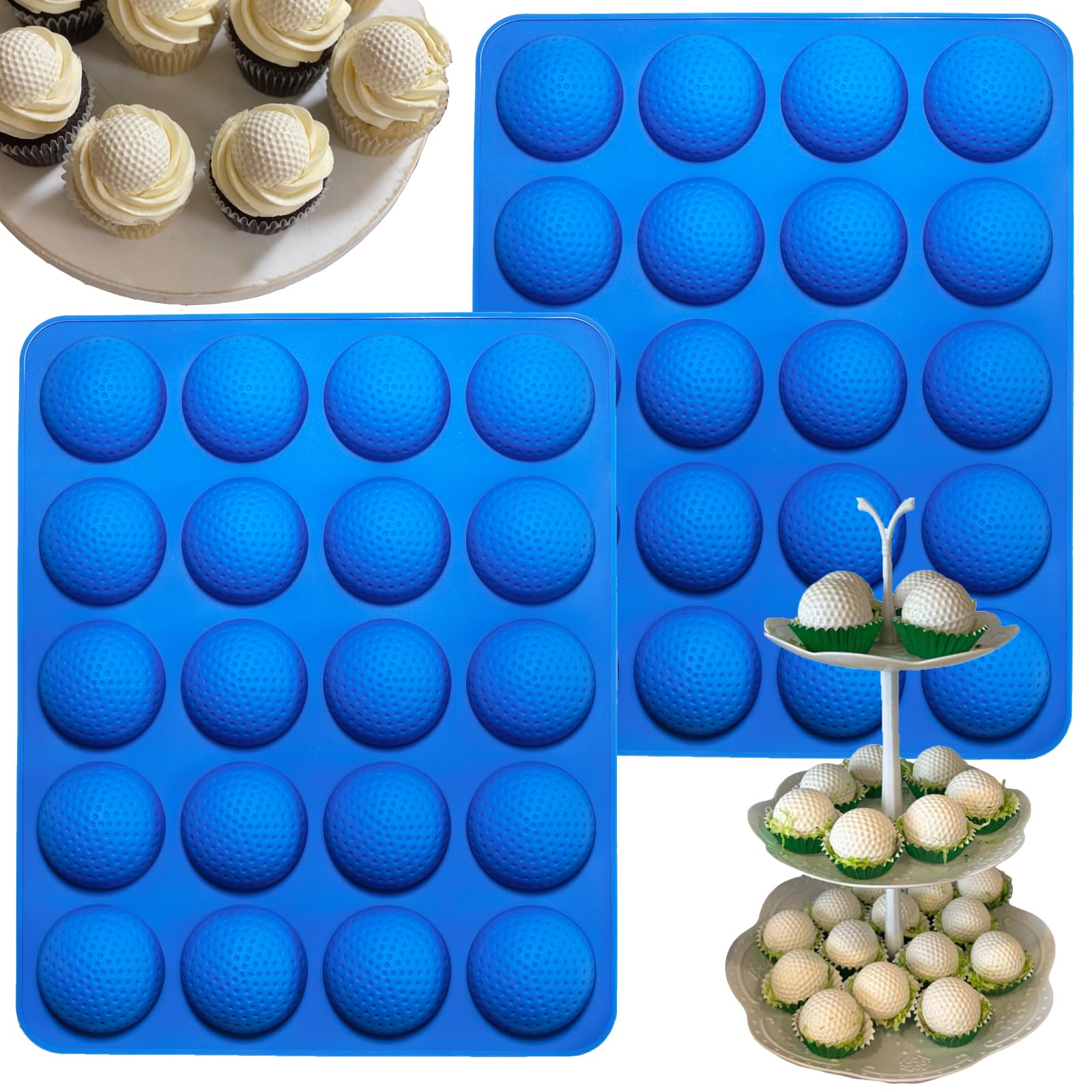 Snapklik.com : Silicone Golf Ball Cake Pop Mold - 40-Cavity Golf Ball ...