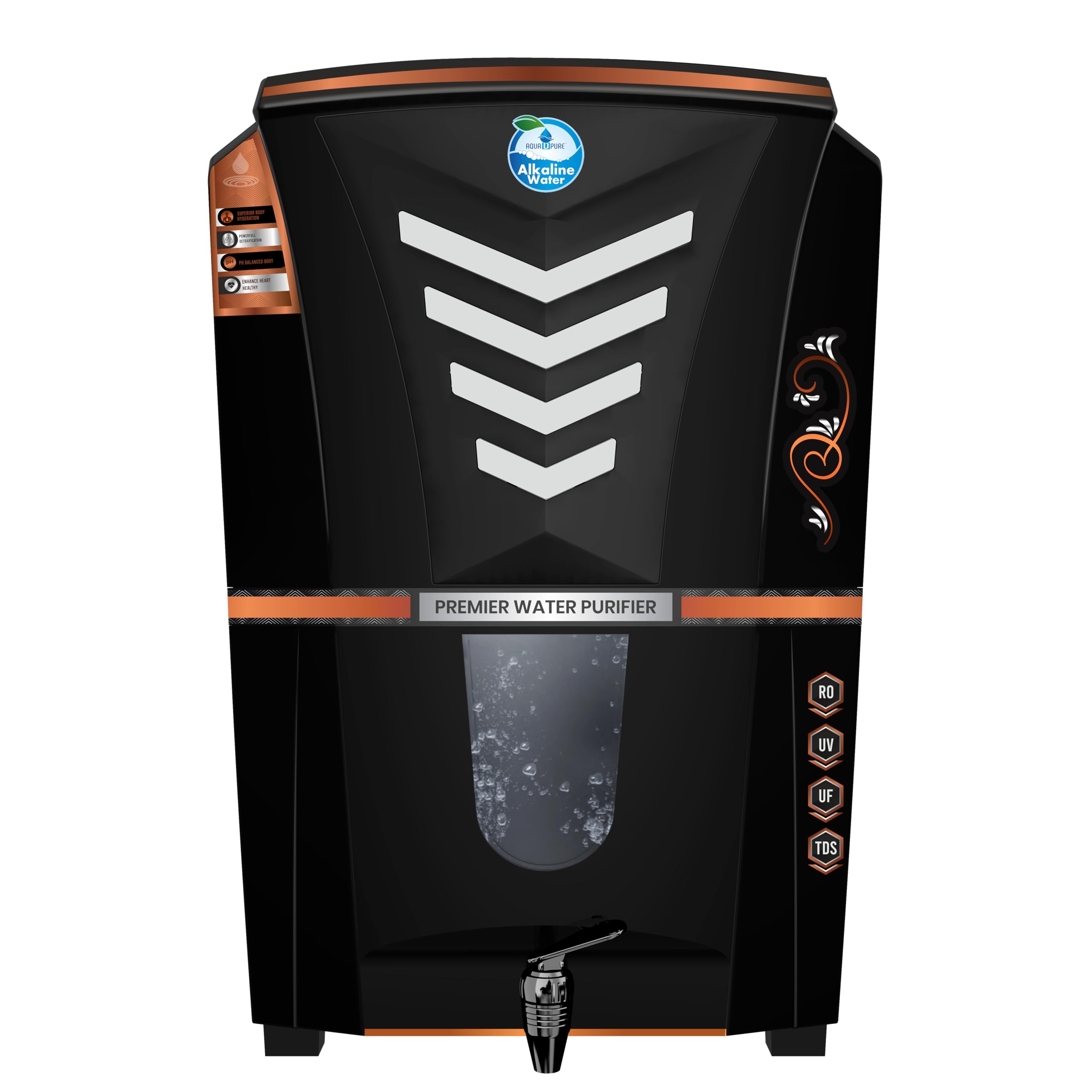 AQUA D PURE 4 in 1 Alkaline RO Water Purifier with 10 Stage ...