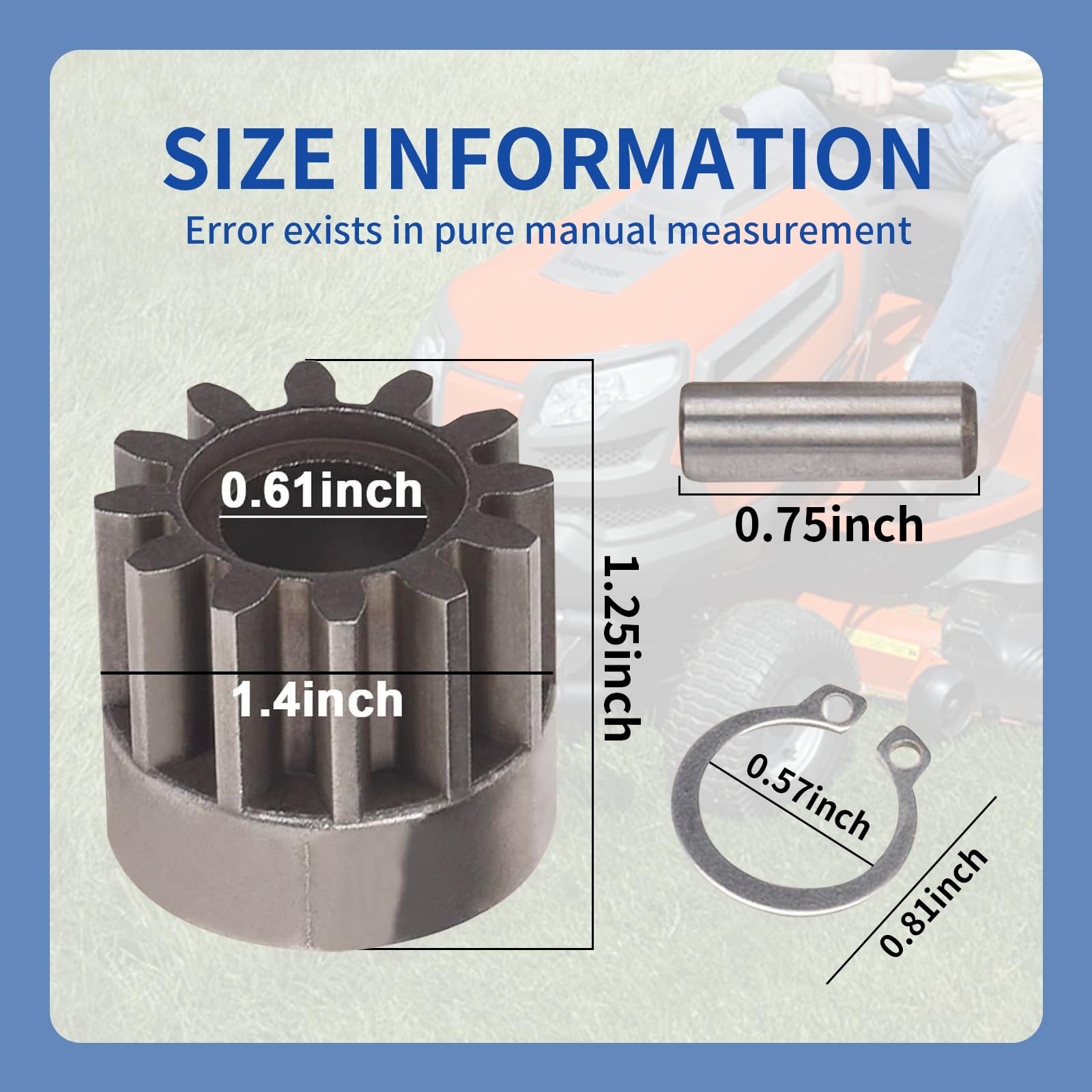 Snapklik.com : Lawn Sweeper Wheel Drive Pinion Kit R-2485LH R-2485RH R ...