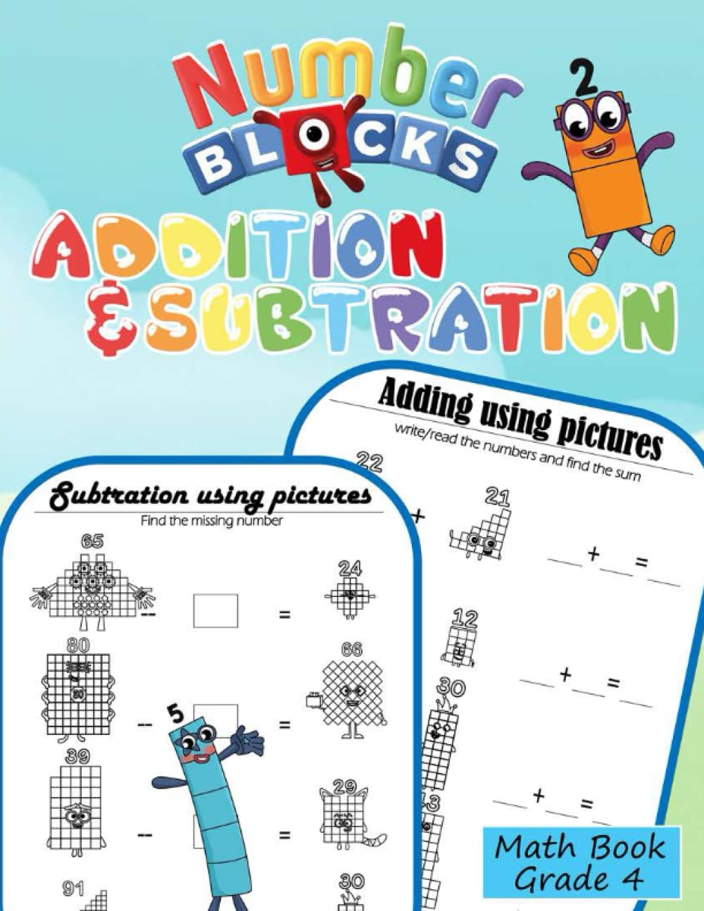 Buy Numberblocks Addition & Subtraction: Math Workbook Grade 4: 62 ...