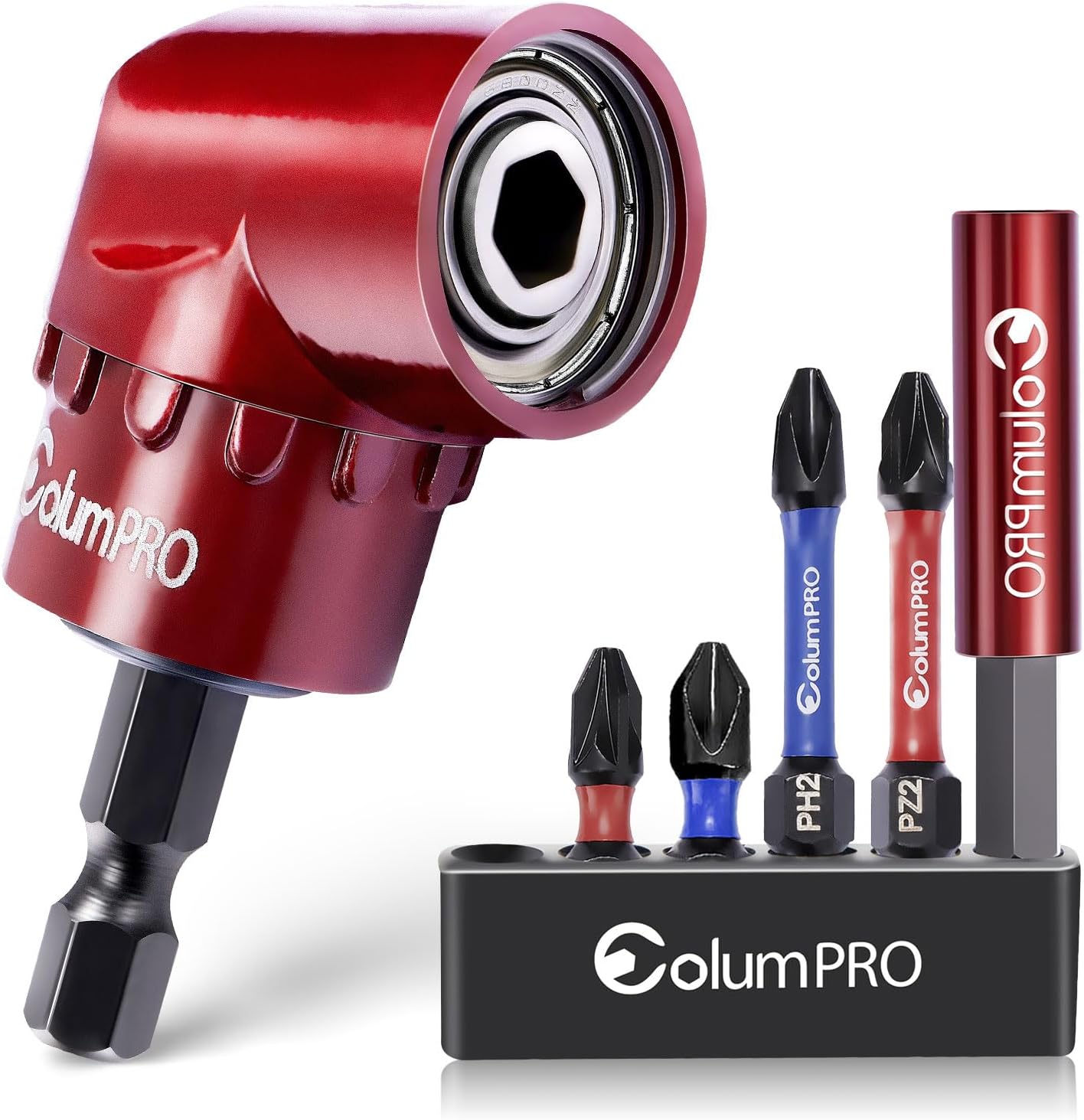 105° Right Angle Drill Attachment, 1/4"-3/8"-1/2" Impact Socket Adapter ...