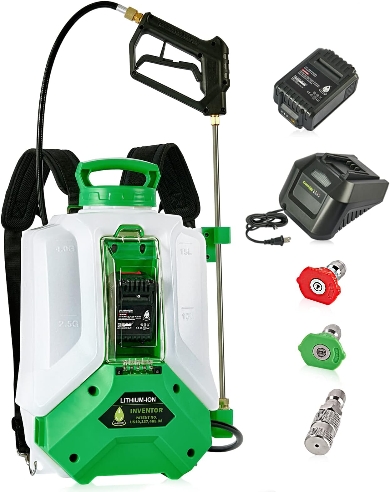 Amazon.com : FlowZone Typhoon 3 Battery Powered Backpack Sprayer ...
