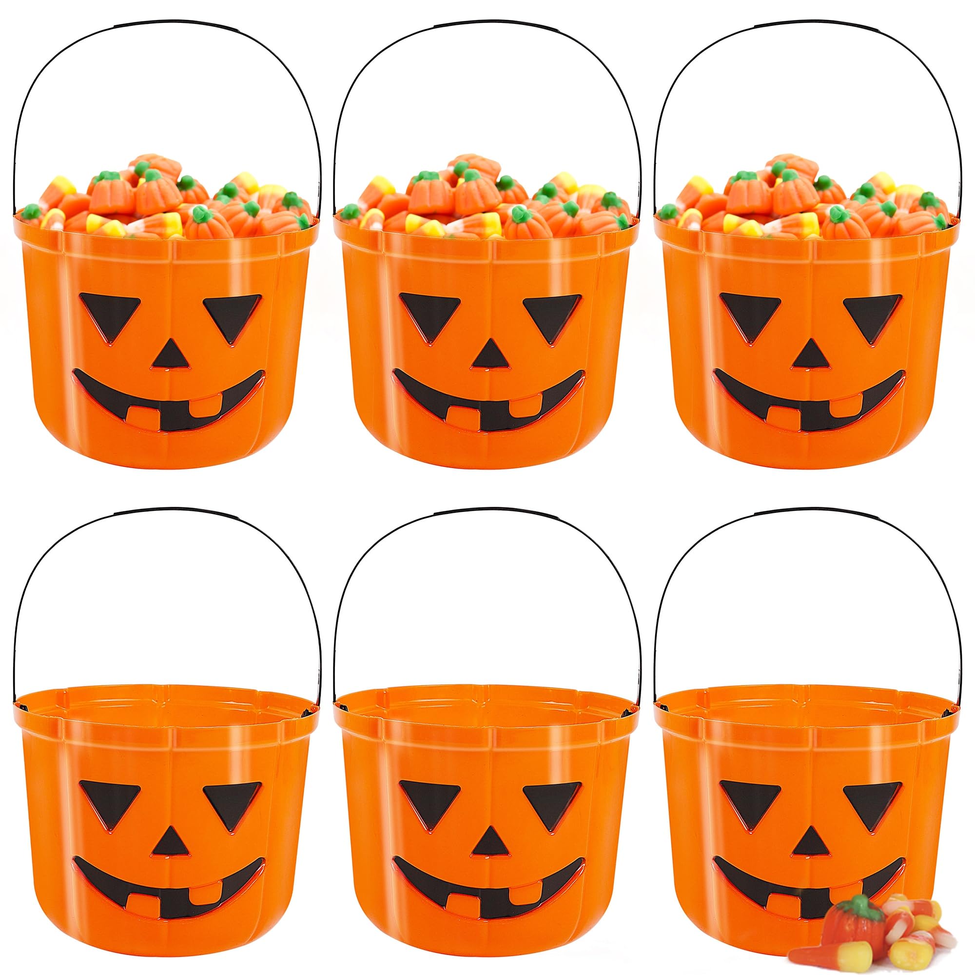 Amazon.com: Zcaukya 6 Packs Halloween Candy Buckets, 7.1" x 5.5 ...