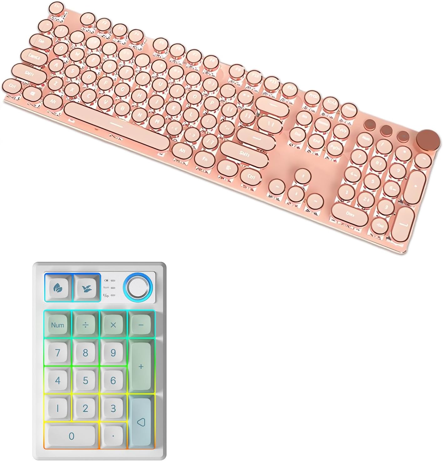 Amazon.com: TISHLED Typewriter Style Mechanical Gaming Keyboard with ...