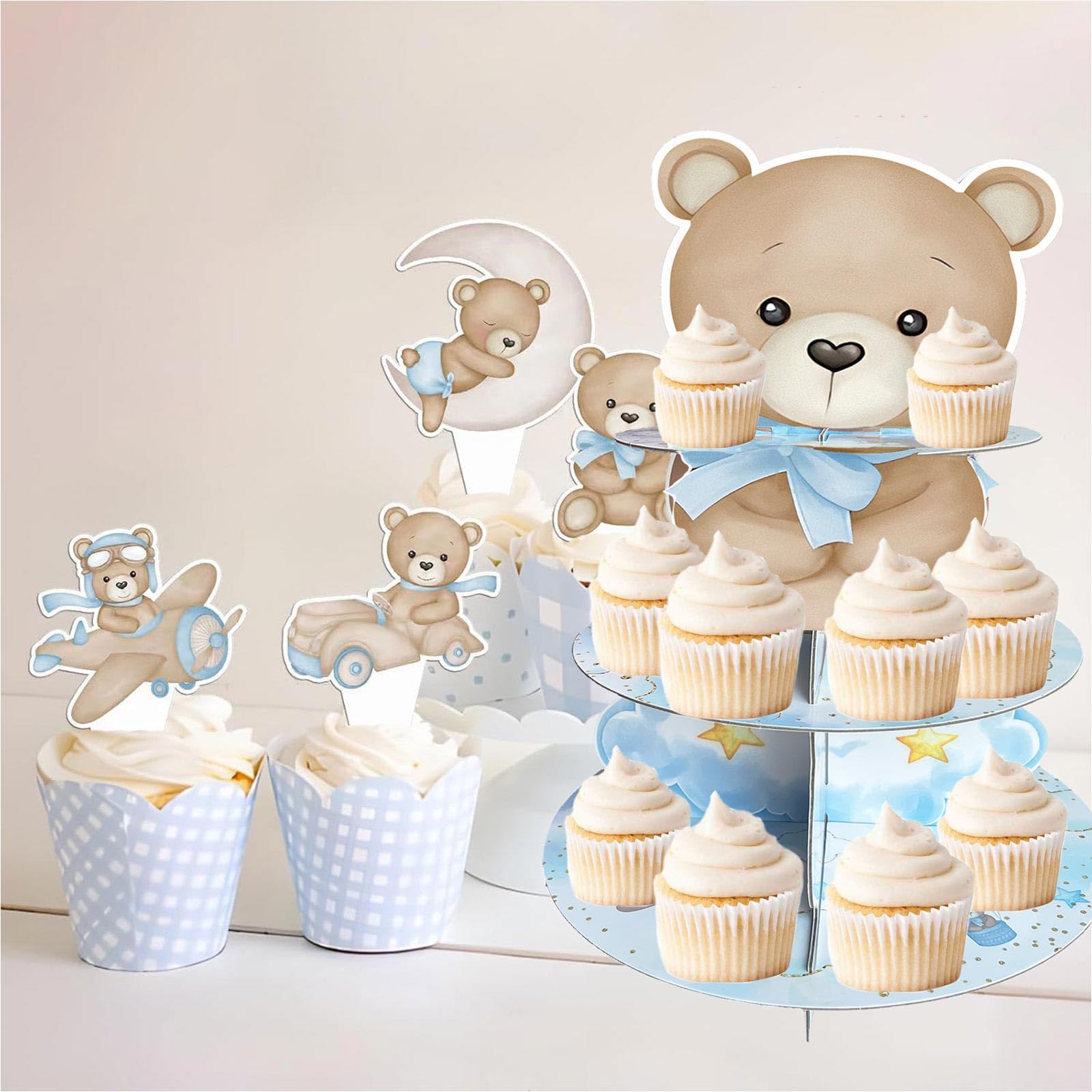 Baby Block Baby Shower Cupcake Stand Baby Shower Cupcake Stand
