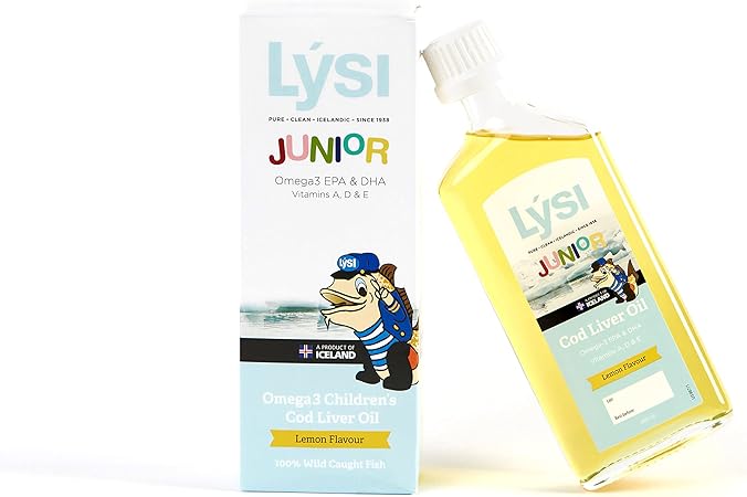 LÝSI, Omega 3 para niños en Aceite de Bacalao, Sabor limón, Contiene ...