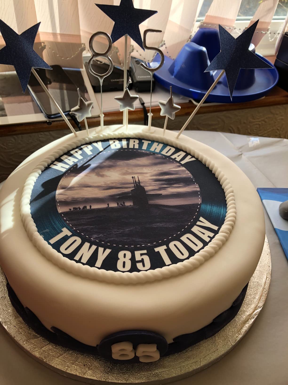 Submarine Cake Topper 7.5 Inch Personalised Edible on Icing Sheet with ...