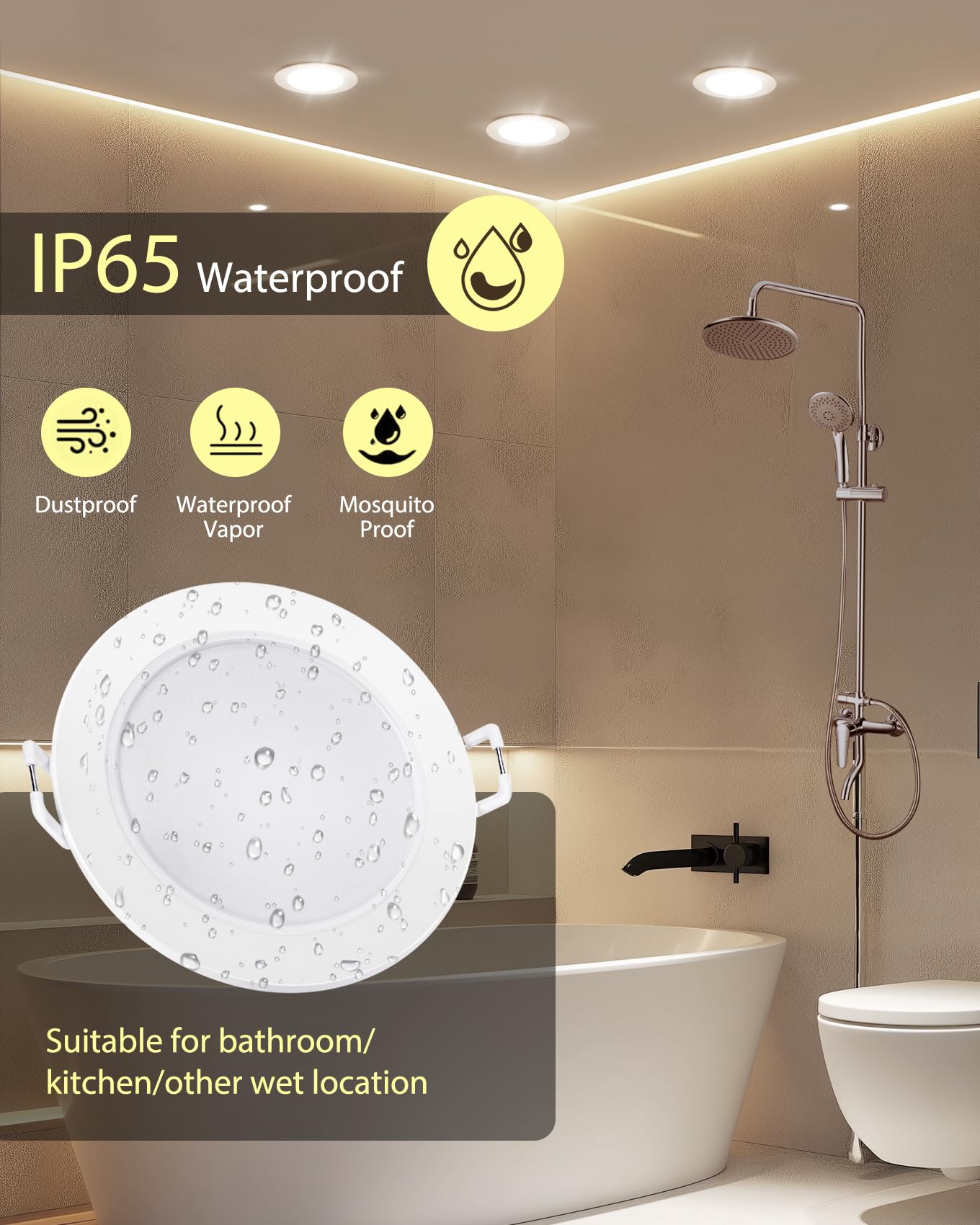 Led Downlight Bathroom Bathroom Downlights | Downlights For Shower