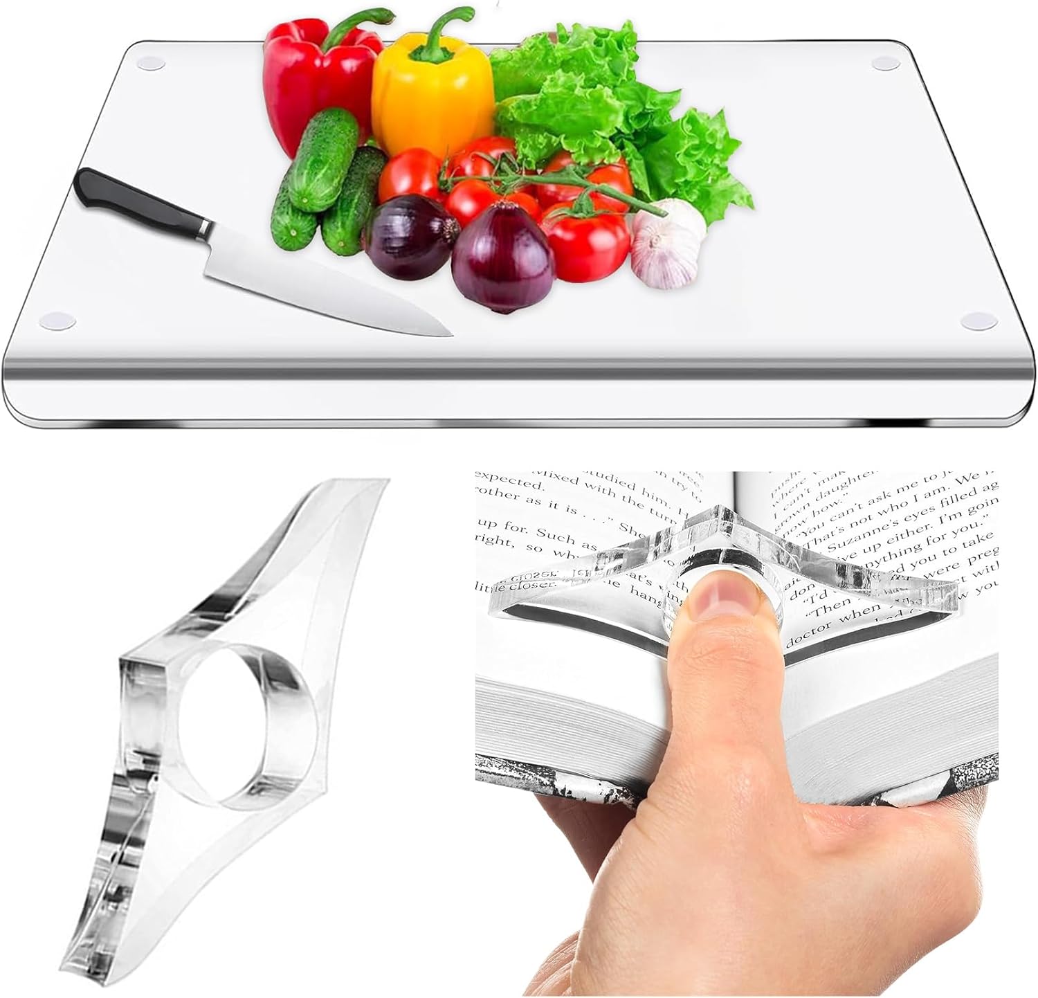Amazon.com: TourKing Acrylic Cutting Board,1 PCS Clear Chopping Board ...