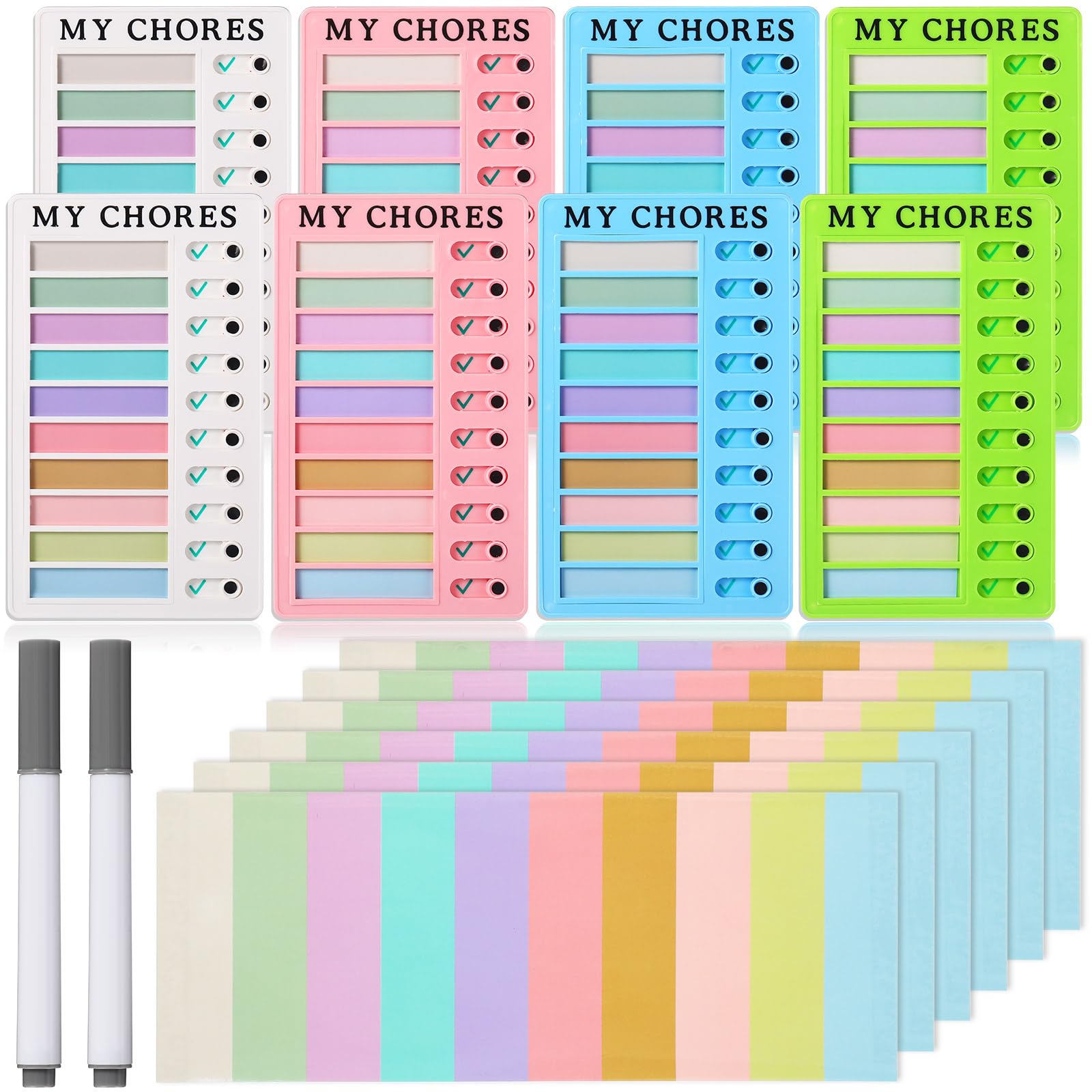 Amazon.com : Jetec 8 Pcs Chore Chart Board to Do List My Chores ...