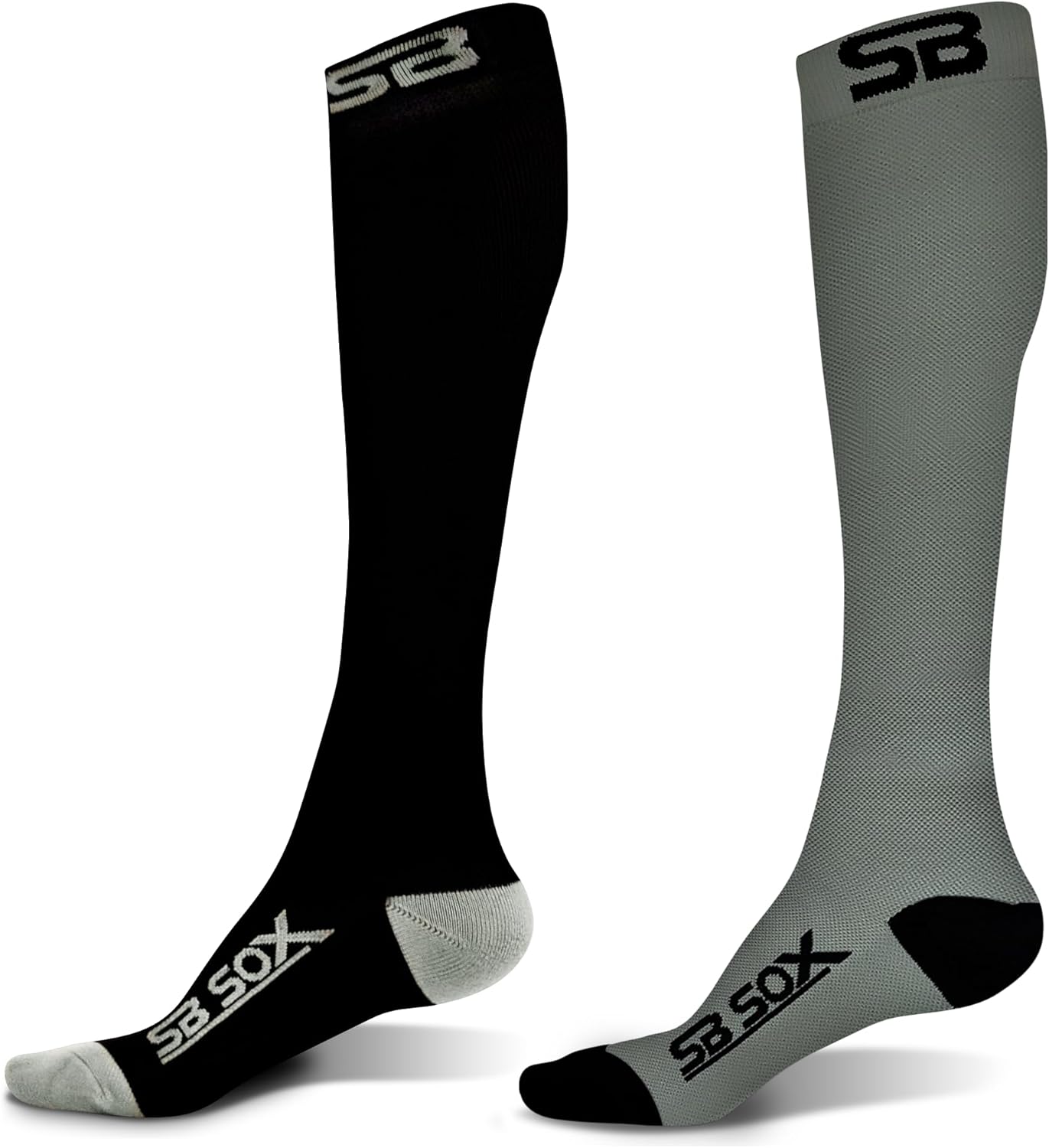 Amazon.com: SB SOX - 2 Pairs Compression Socks, Size X-Large (Black ...