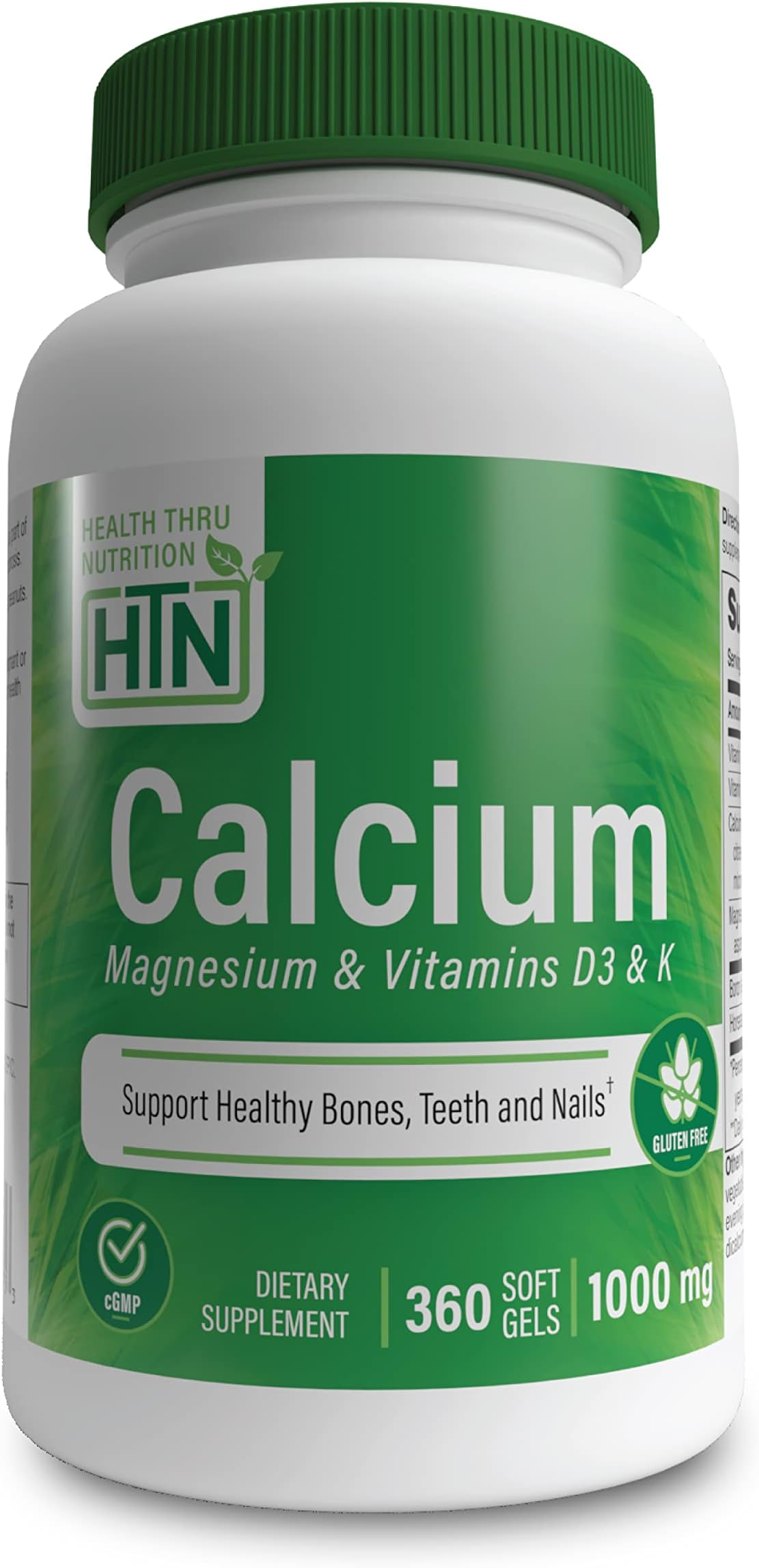 Amazon.com: Health Thru Nutrition Calcium 1000mg and Magnesium 400mg ...