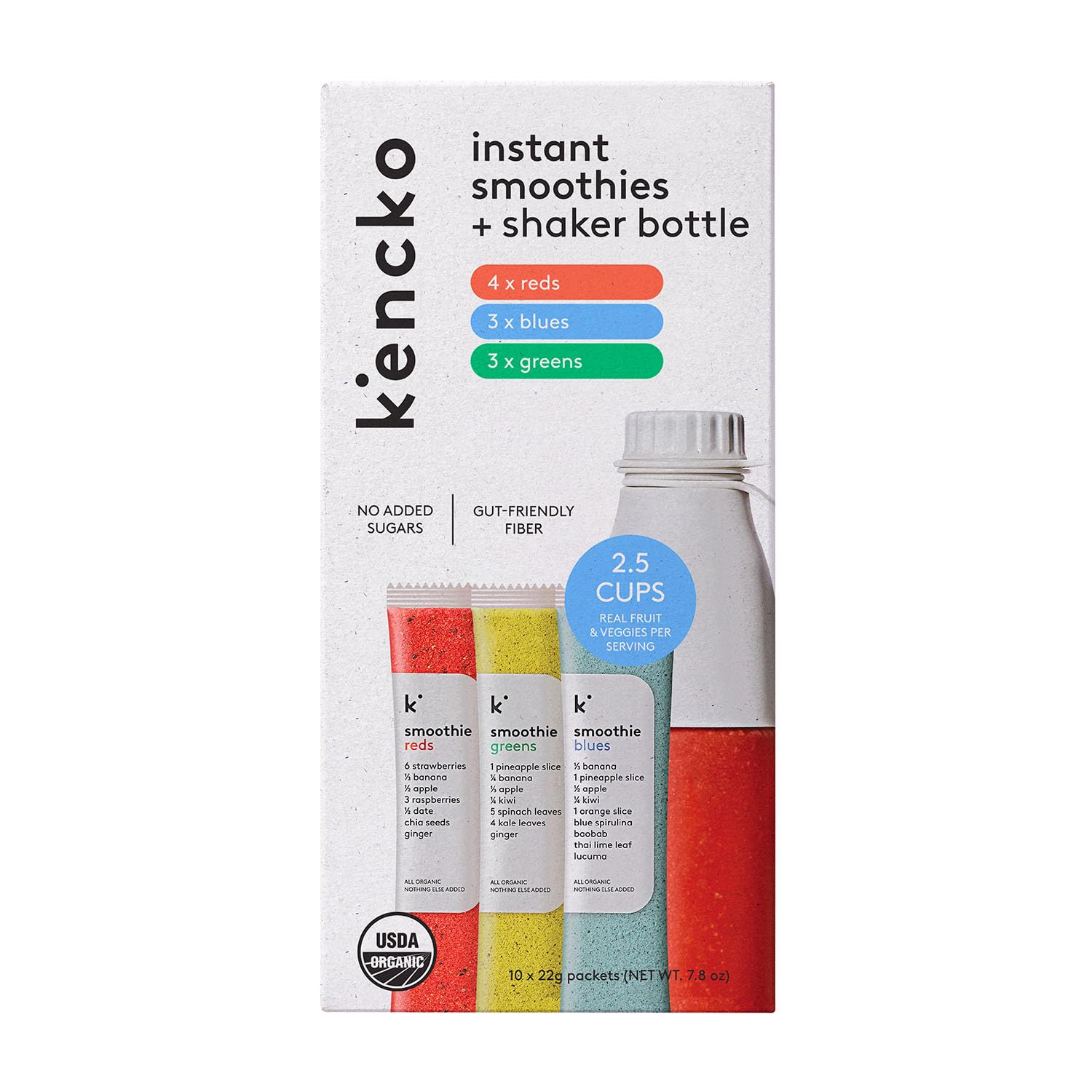 Amazon.com: kencko Smoothie Mix Starter Kit - 10 Instant Breakfast ...