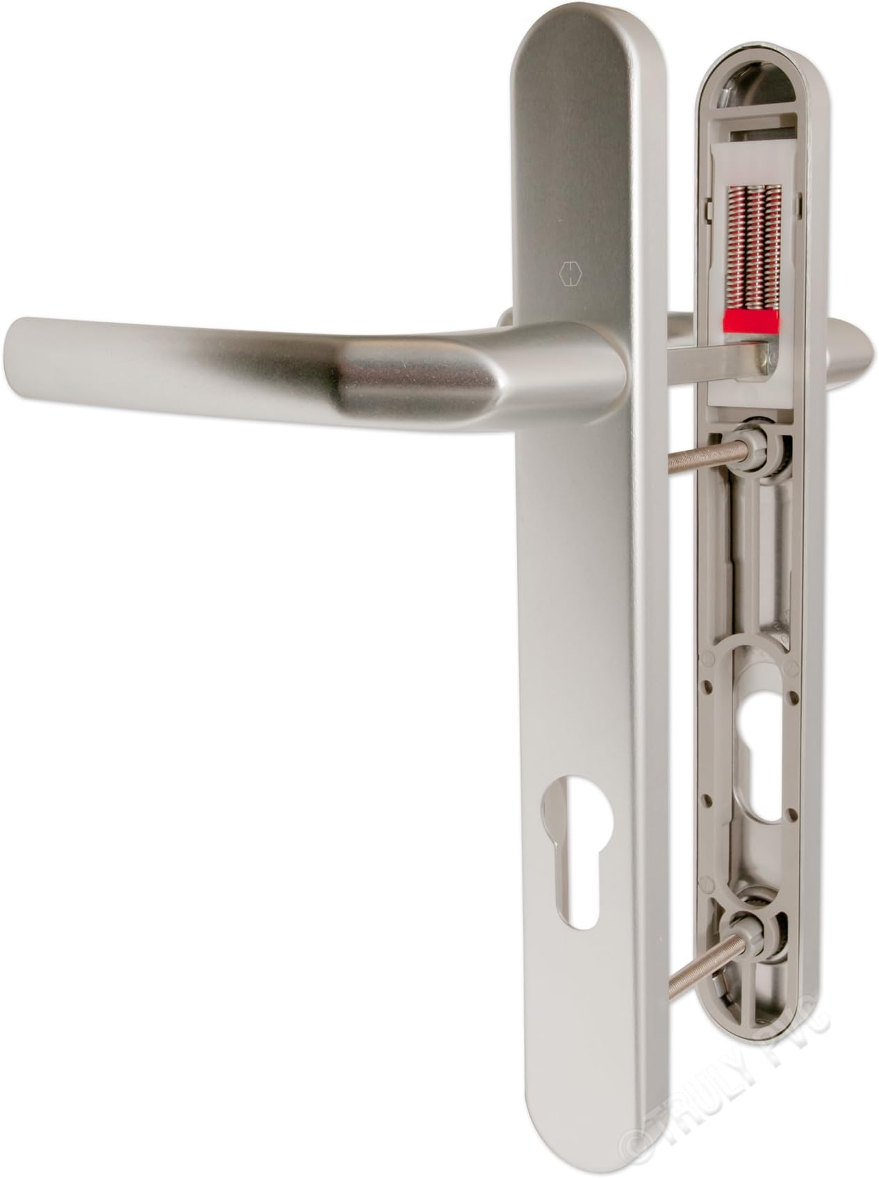 Hoppe Silver 'Birmingham' Pair Handle 92PZ or 92mm Sprung Lever UPVC ...