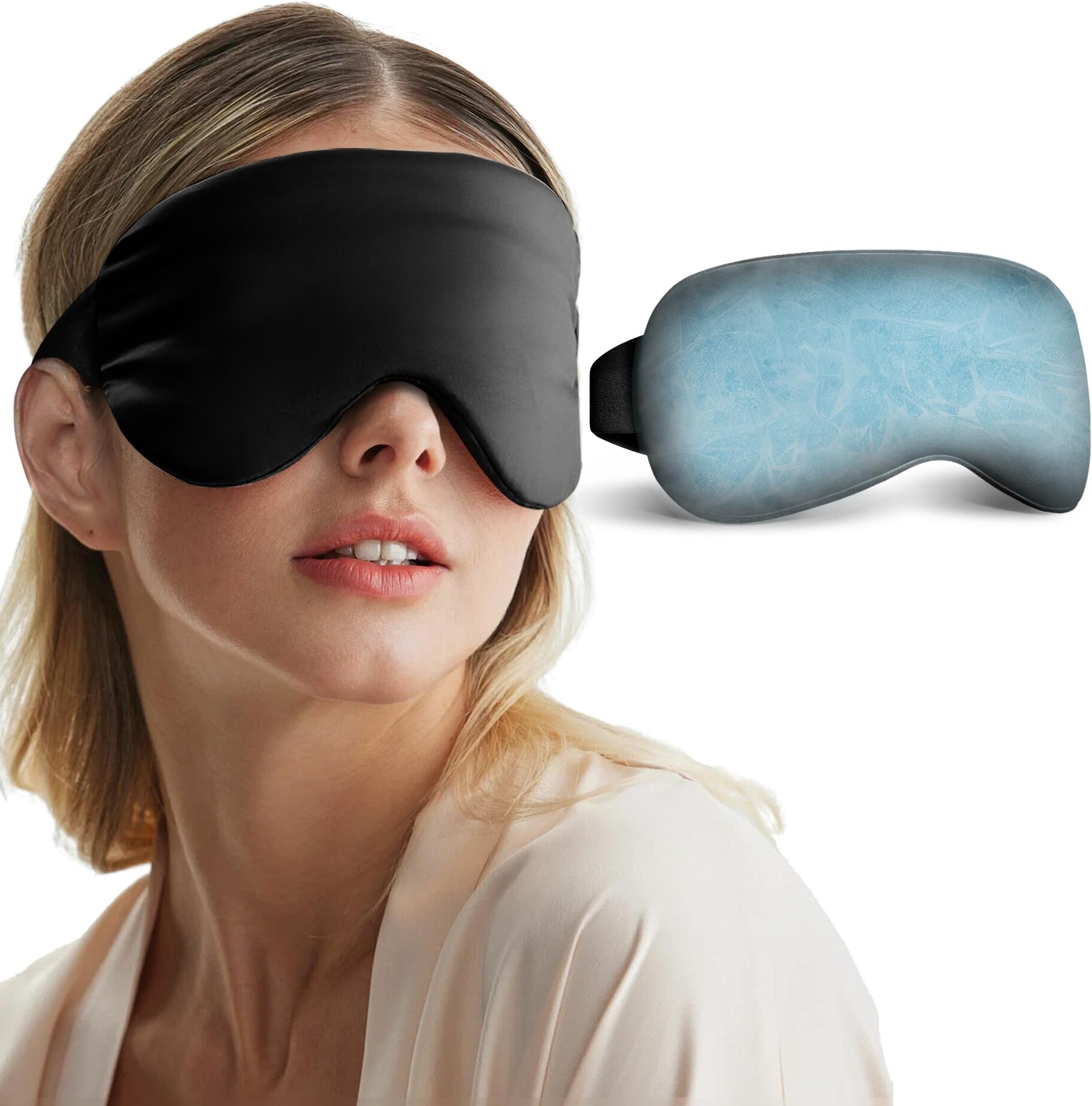 Amazon.com: Cooling Eye Mask -HM Mask- Reusable Gel Eye Mask Cold Pack ...