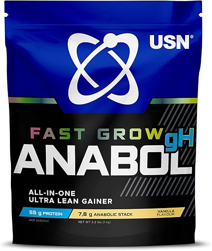 USN Fast Grow Anabol gH Vanilla Lean Mass Gainer 1 Kg : Amazon.co.za ...