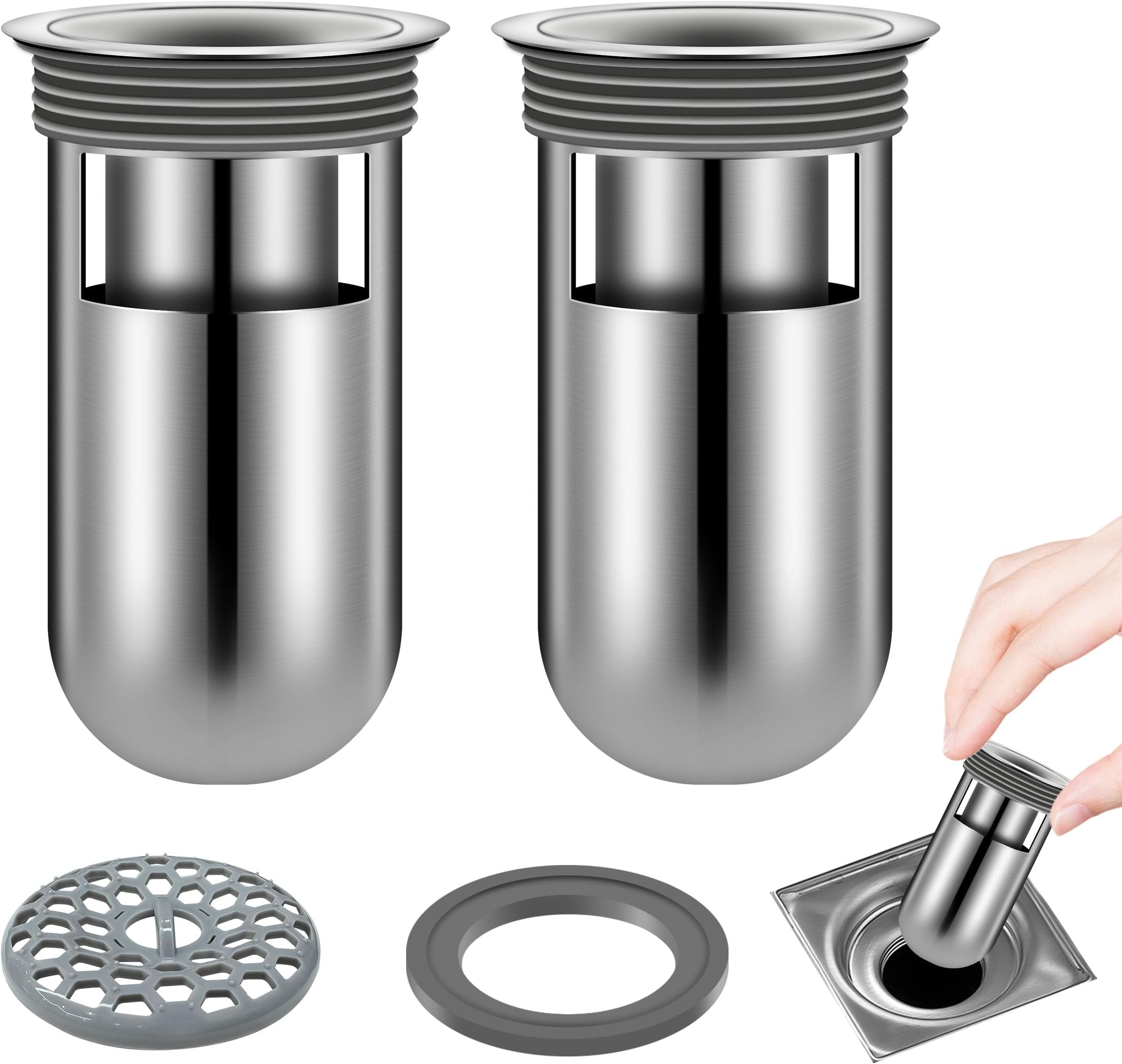 Amazon.com: Qrity 2 PCS Shower Floor Drain Drain Core Plug, Floor Drain ...
