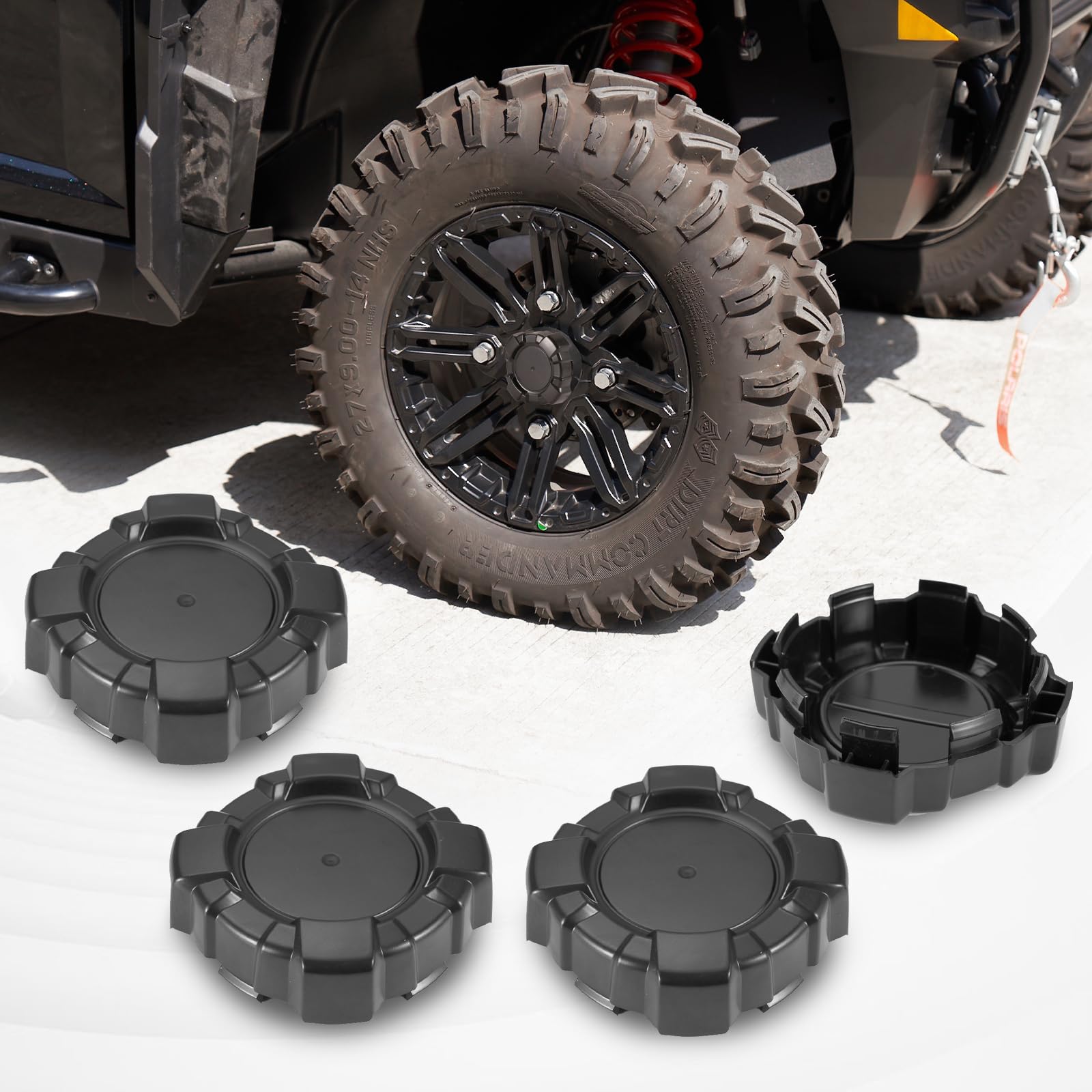 Amazon.com: A & UTV PRO Wheel Hub Caps for Polaris General 1000 2016 ...