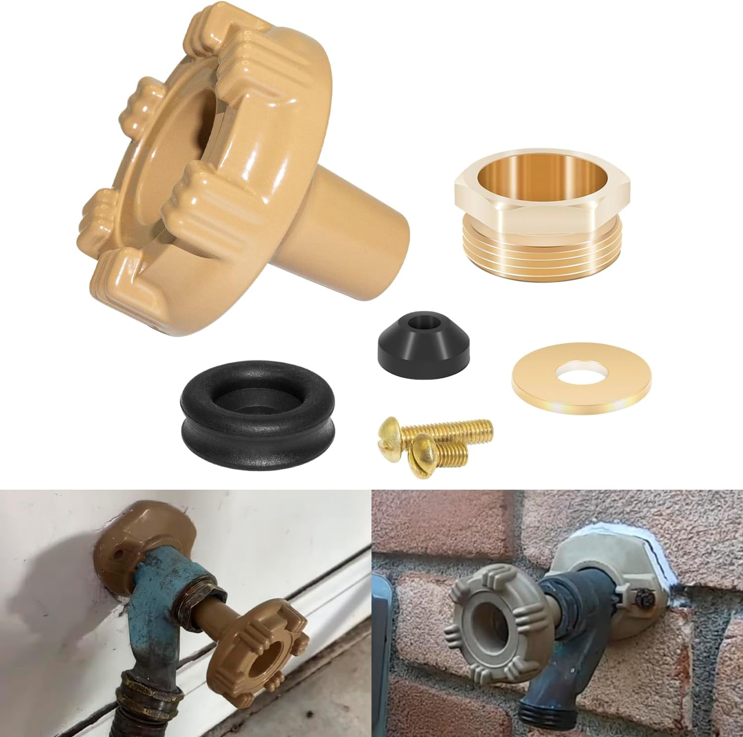 Bedalio RK-14MH Outside Faucet Repair Kit Metal Handle Compatible with ...