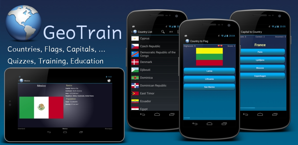 GeoTrain - Flags & Capitals-Amazonアプリストアのアプリ