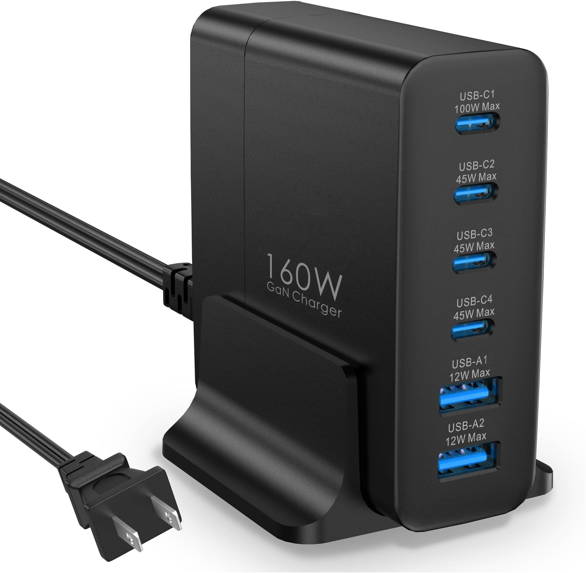 Amazon.com: TOPADRE 160W USB C Charging Station, GaN 6-Port Desktop USB ...