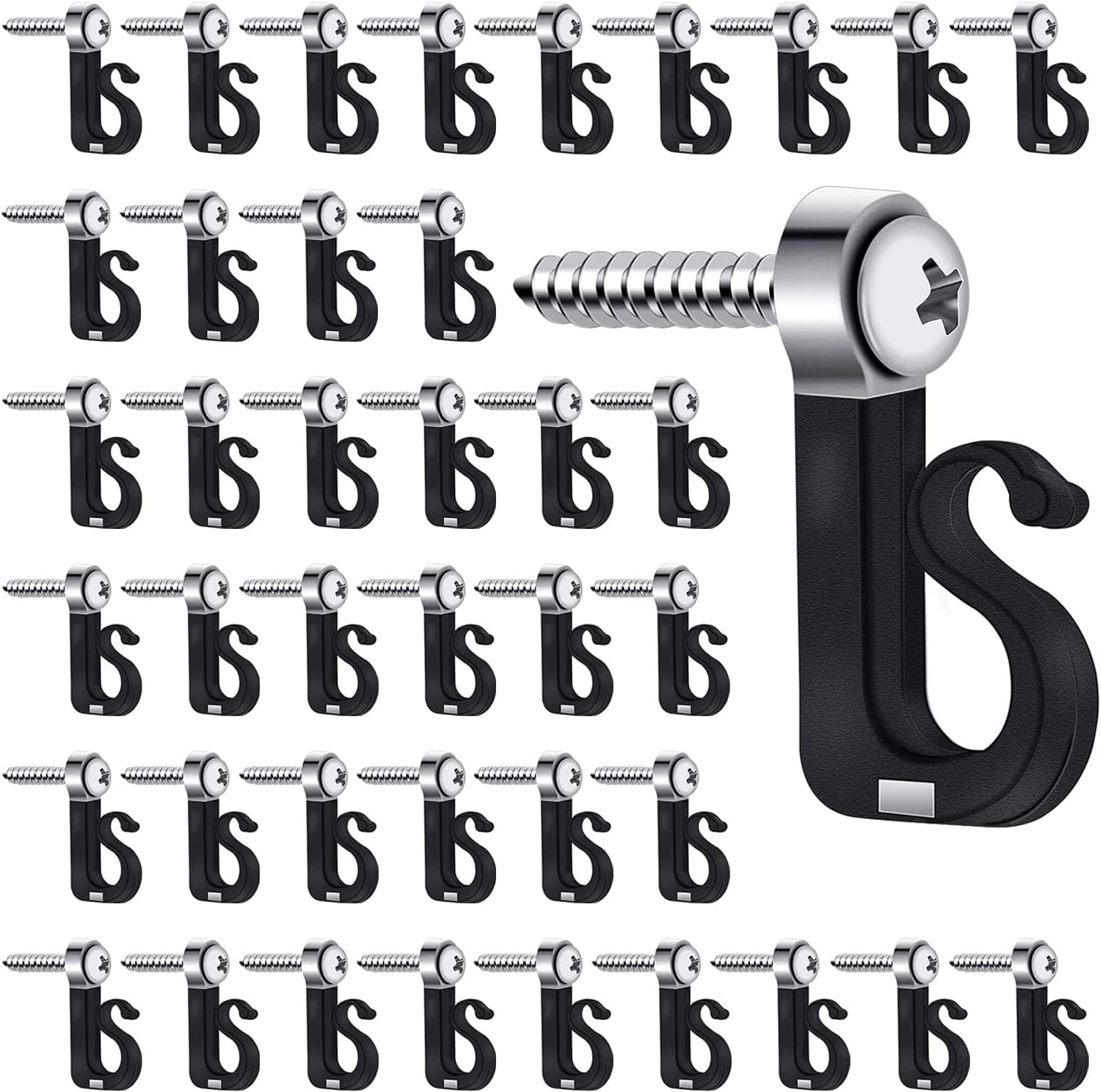HuyxyTec Q-Hanger Screw Hooks, 20 Pack Outdoor Indoor Light Holder with ...