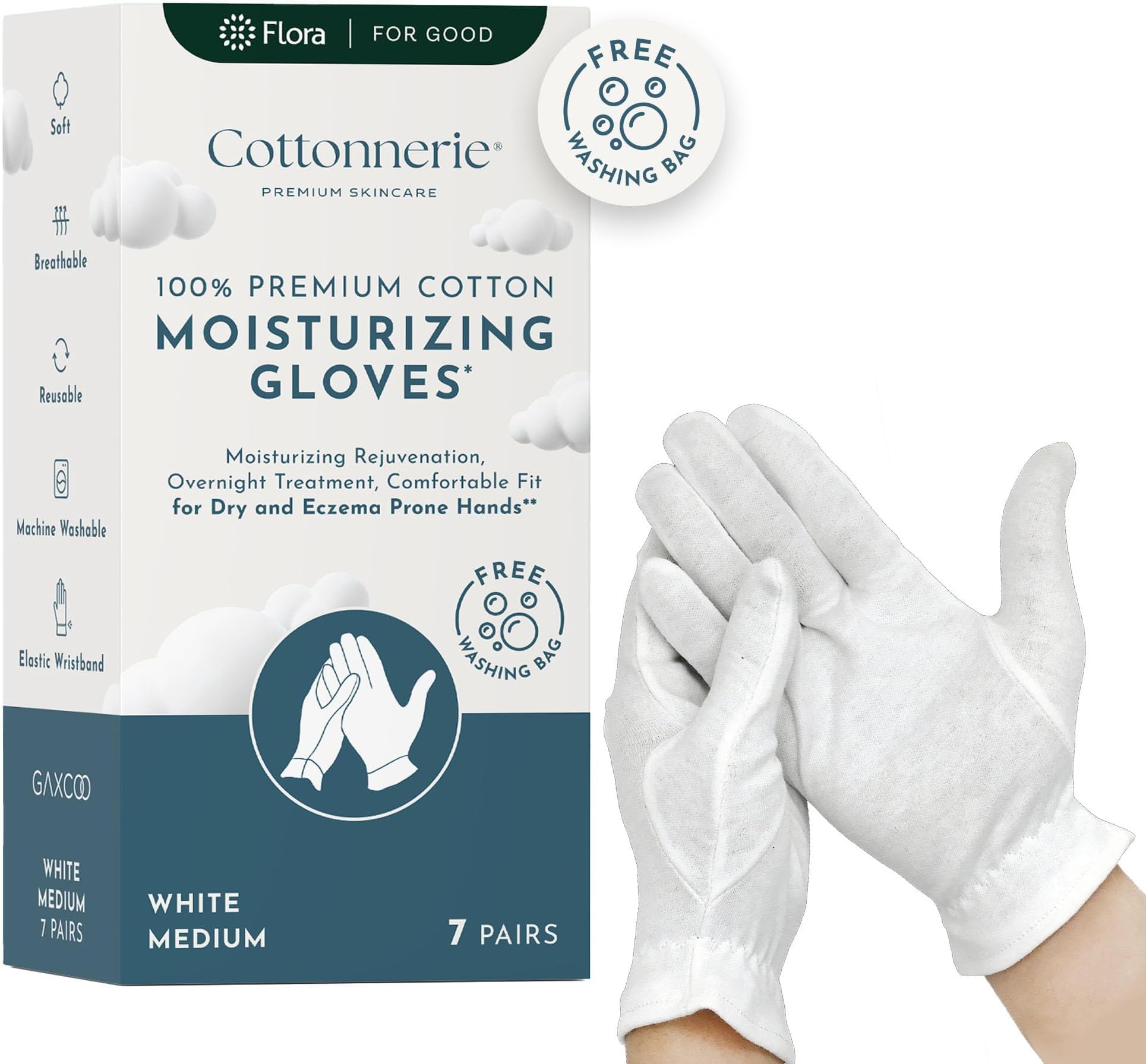 Amazon.com : Gaxcoo 100% Premium Cotton Moisturizing Gloves for Dry ...