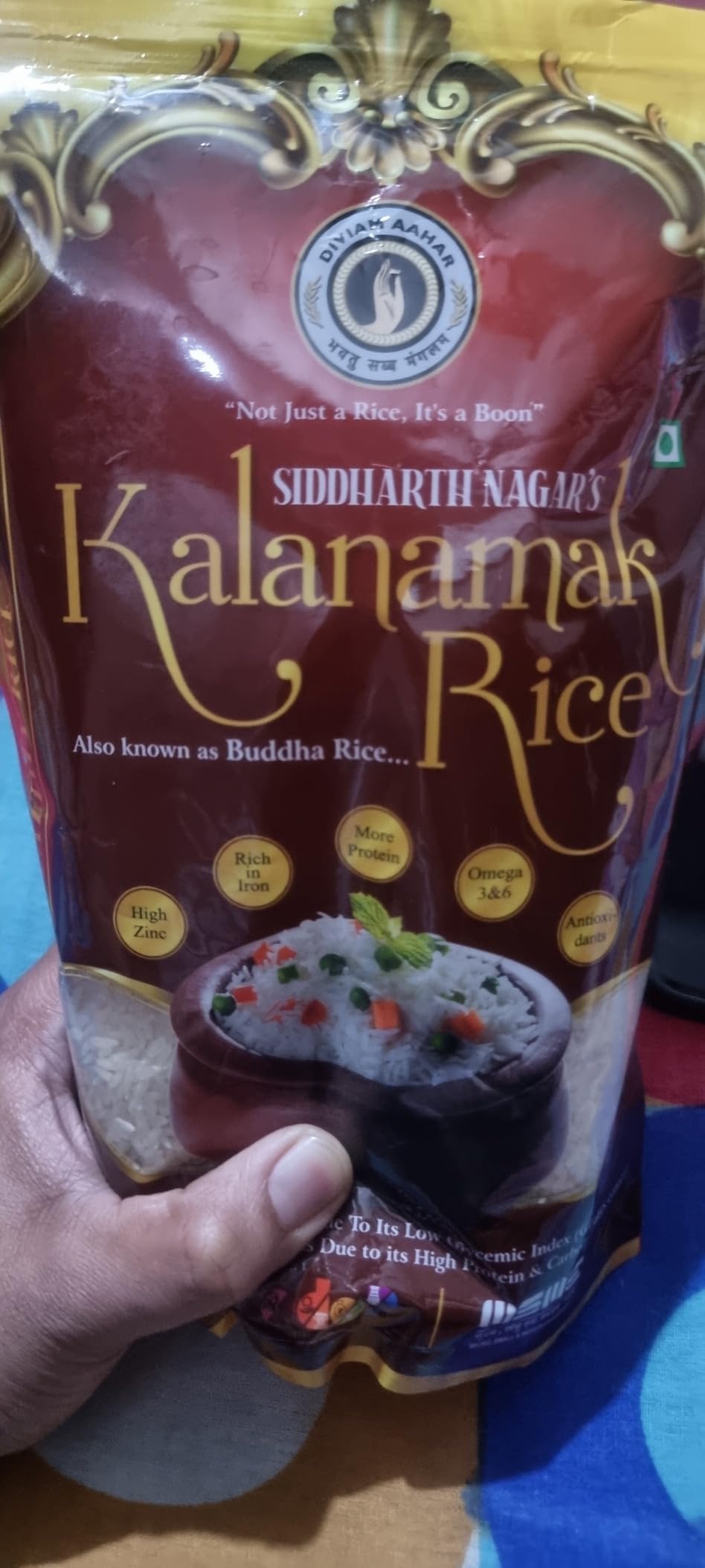 DIVIAM AAHAR Kalanamak Rice – High Zinc Rich in Iron Omega 3 and 6 ...