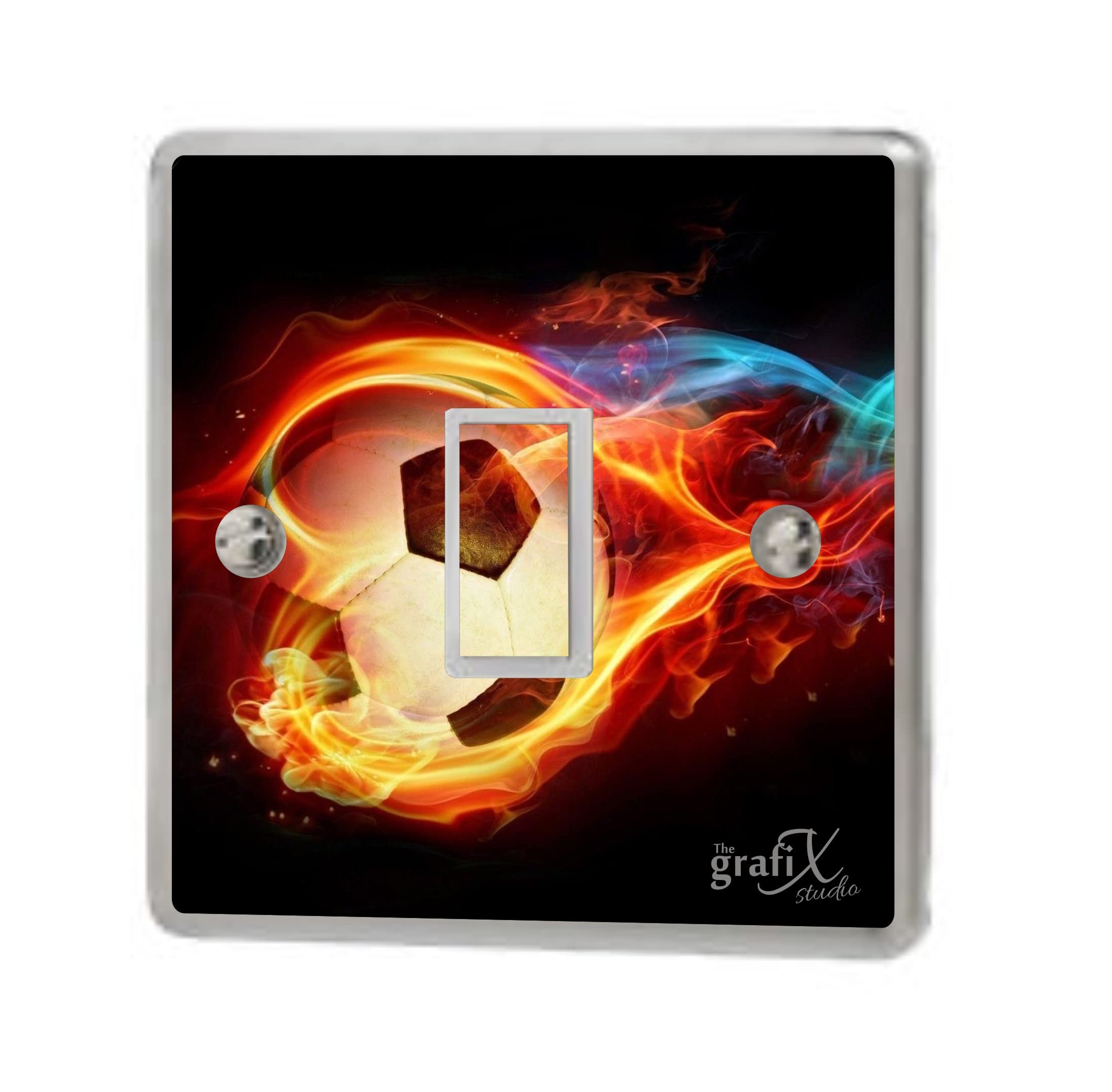 Football Flames Light Switch Sticker Vinyl/Graphics/Decal/Skin Cover ...