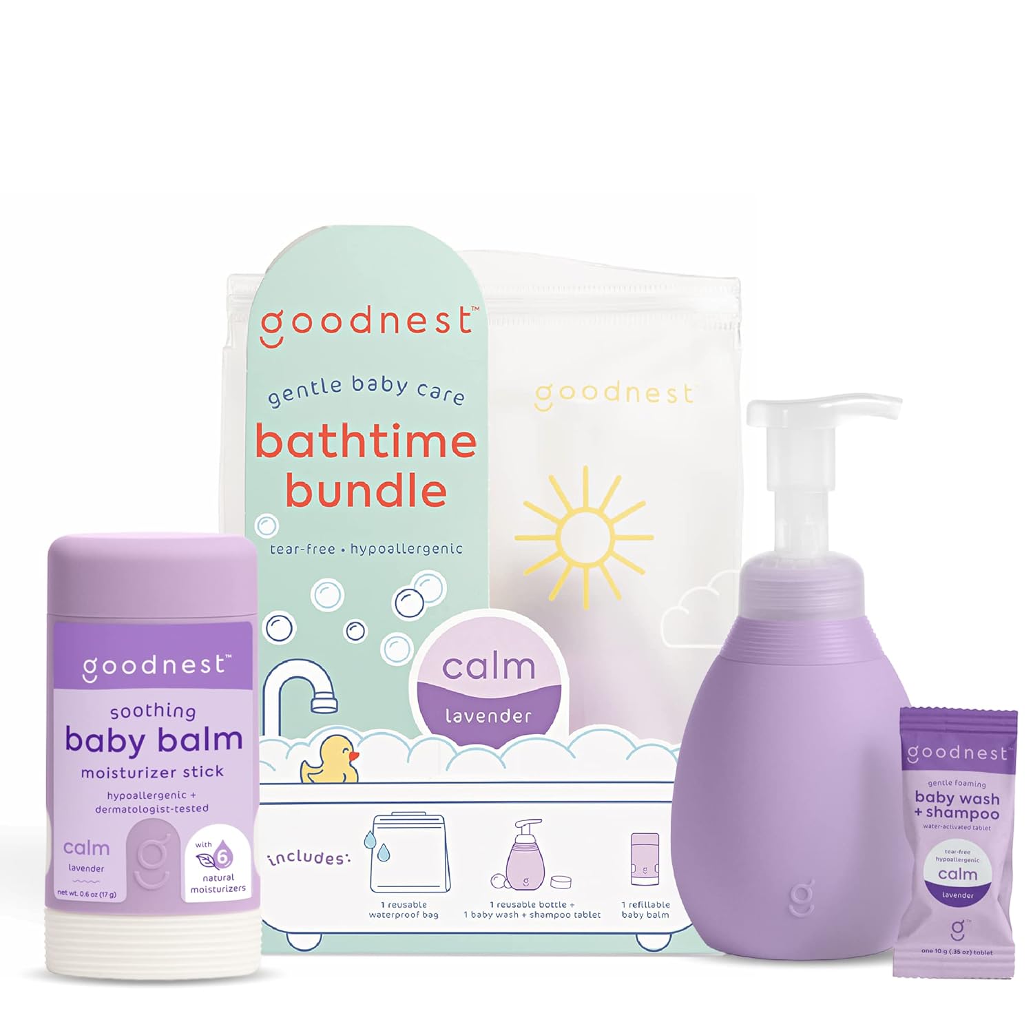 Amazon.com : Goodnest Newborn & Baby Bathtime Bundle - 3-in-1 Shampoo ...