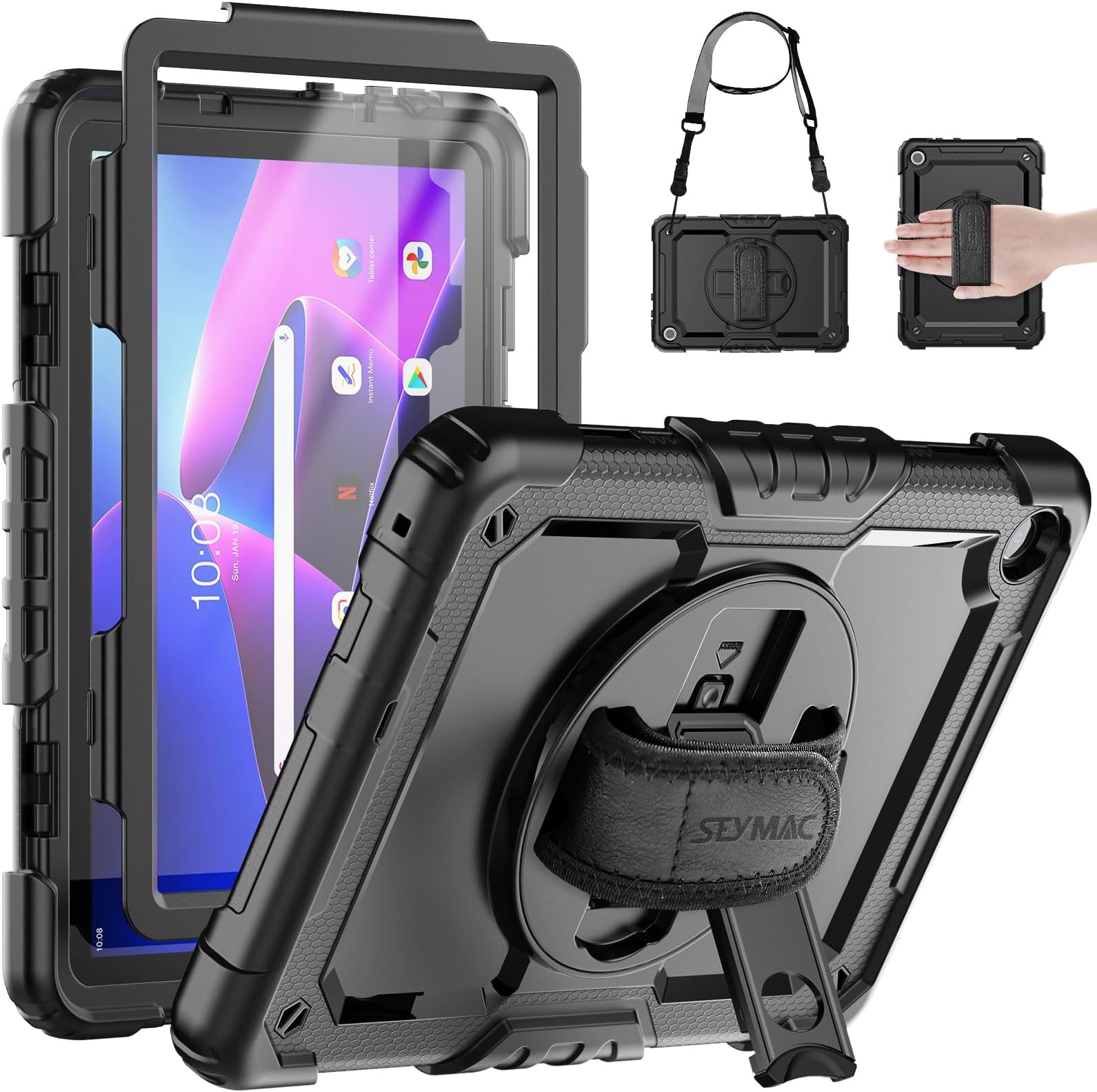 USA Gear 10" Tablet Case - Tablet Holder with Shoulder Strap Compatible ...