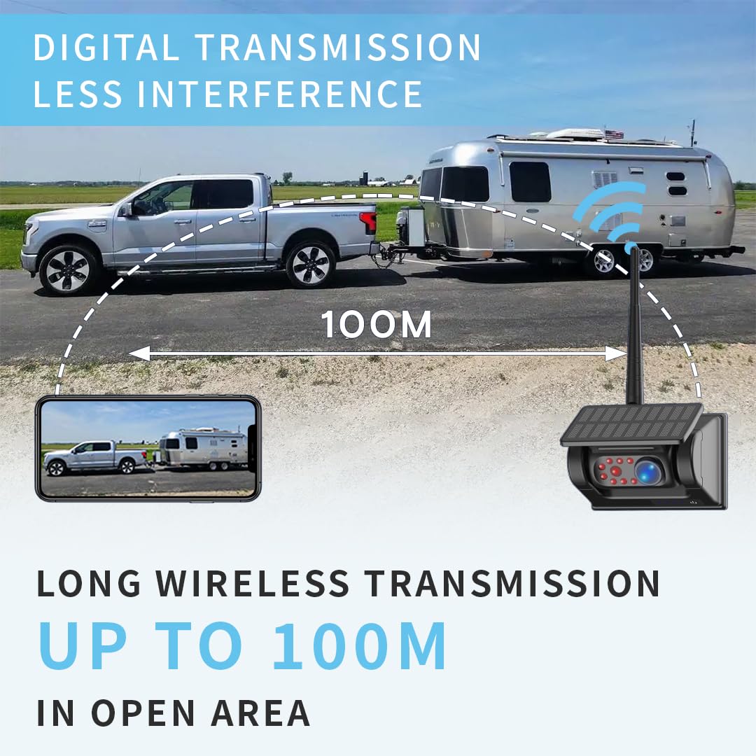 Snapklik.com : Wireless Backup Camera For Car Solar: WiFi Backup Camera ...