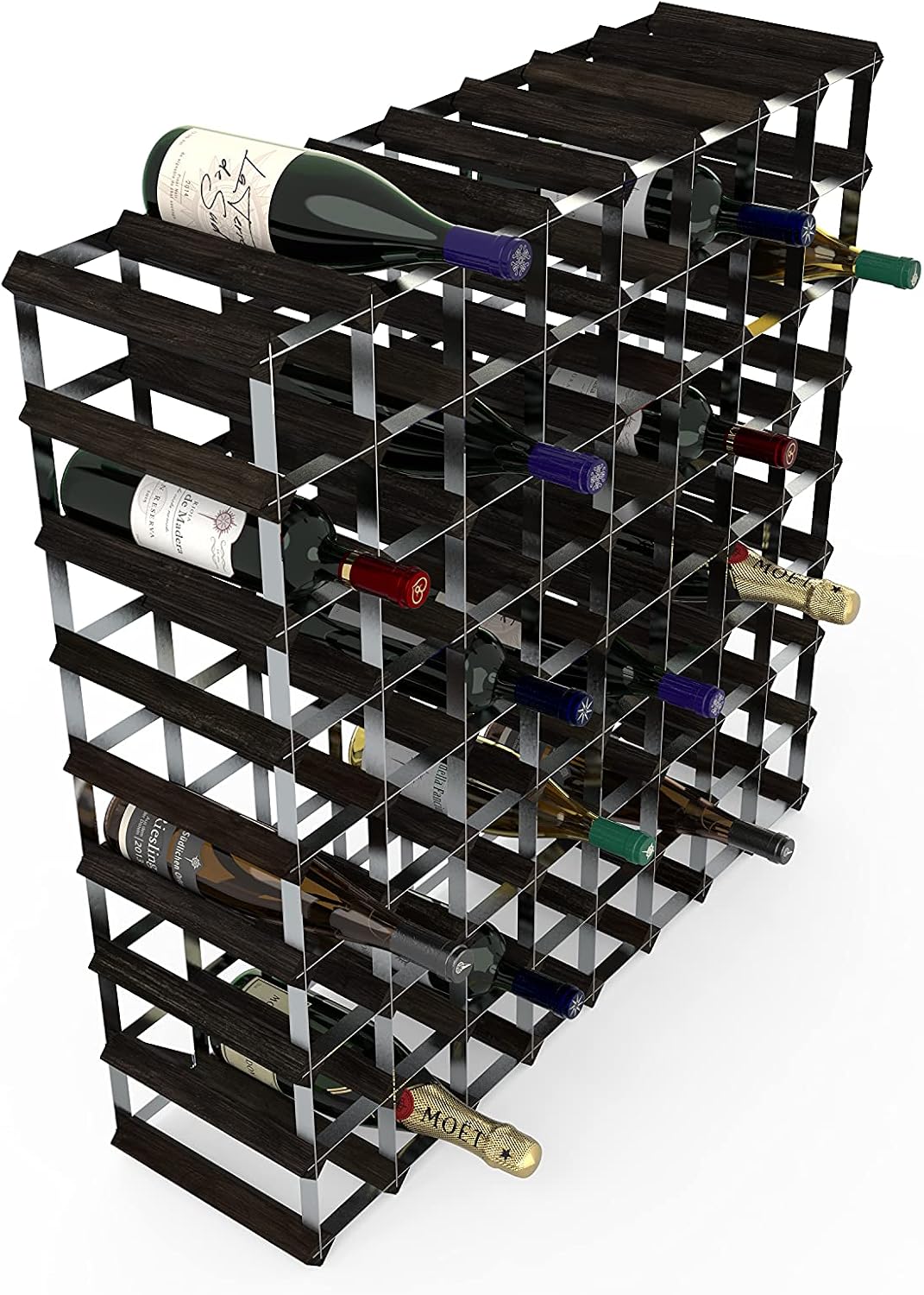 Amazon.com: RTA 72 Bottle Traditional Wine Rack-Kit Pine (FSC), 18-20 ...