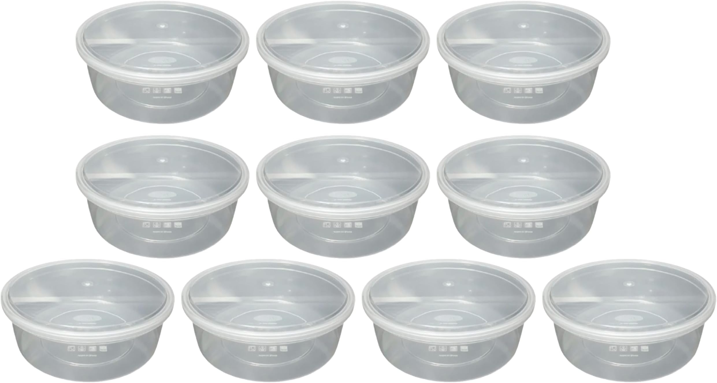 M1SS (6 Pcs) Large Round Food Storage Containers with Airtight Lids BPA ...